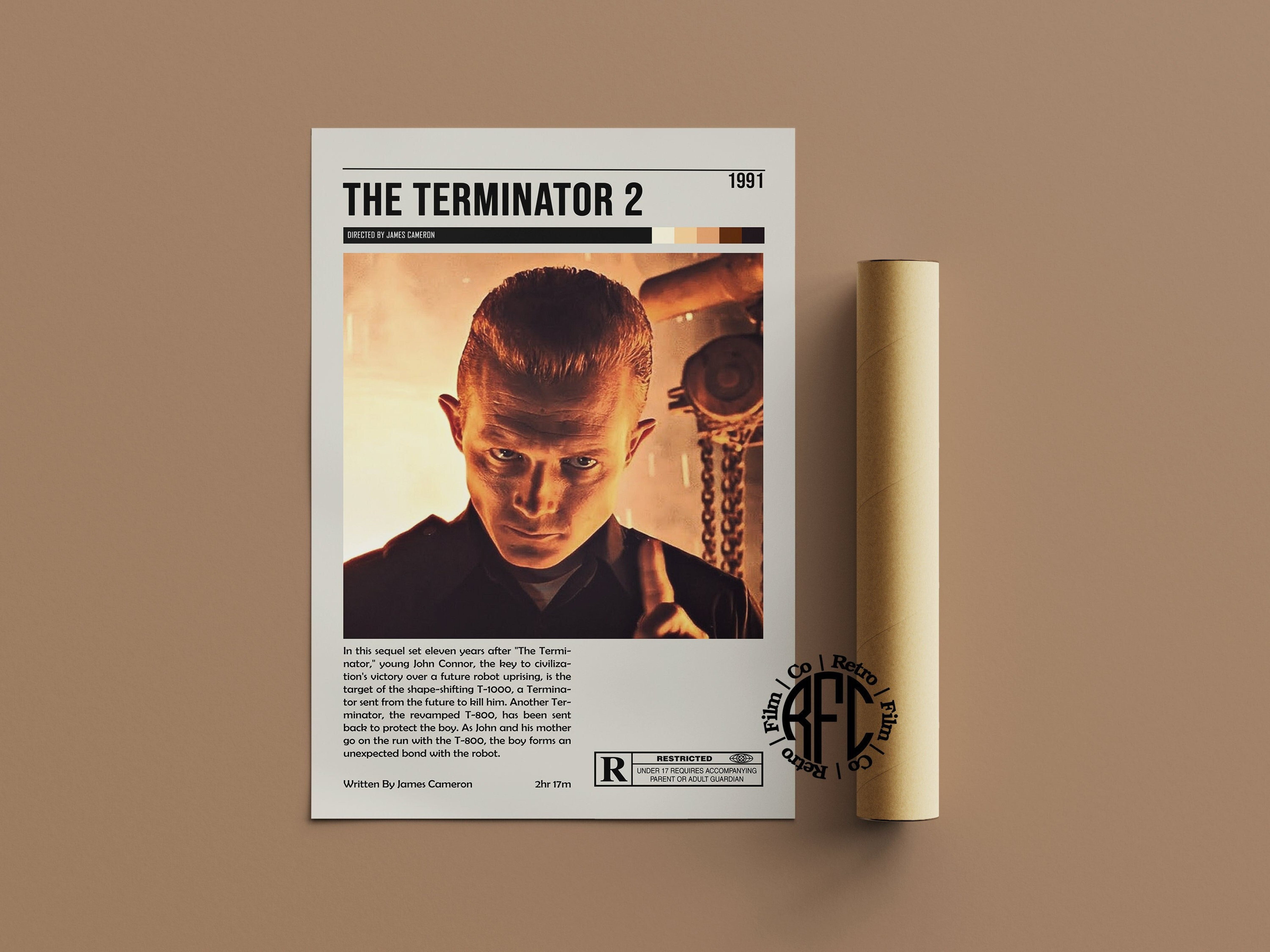 POSTER The Terminator Retro Vintage Poster | Terminator 2 Poster ...