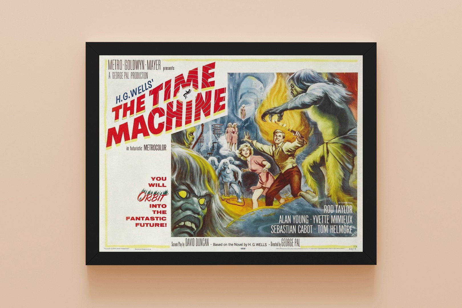 POSTER The Time Machine Film / Movie Advertising Poster In A Black ...