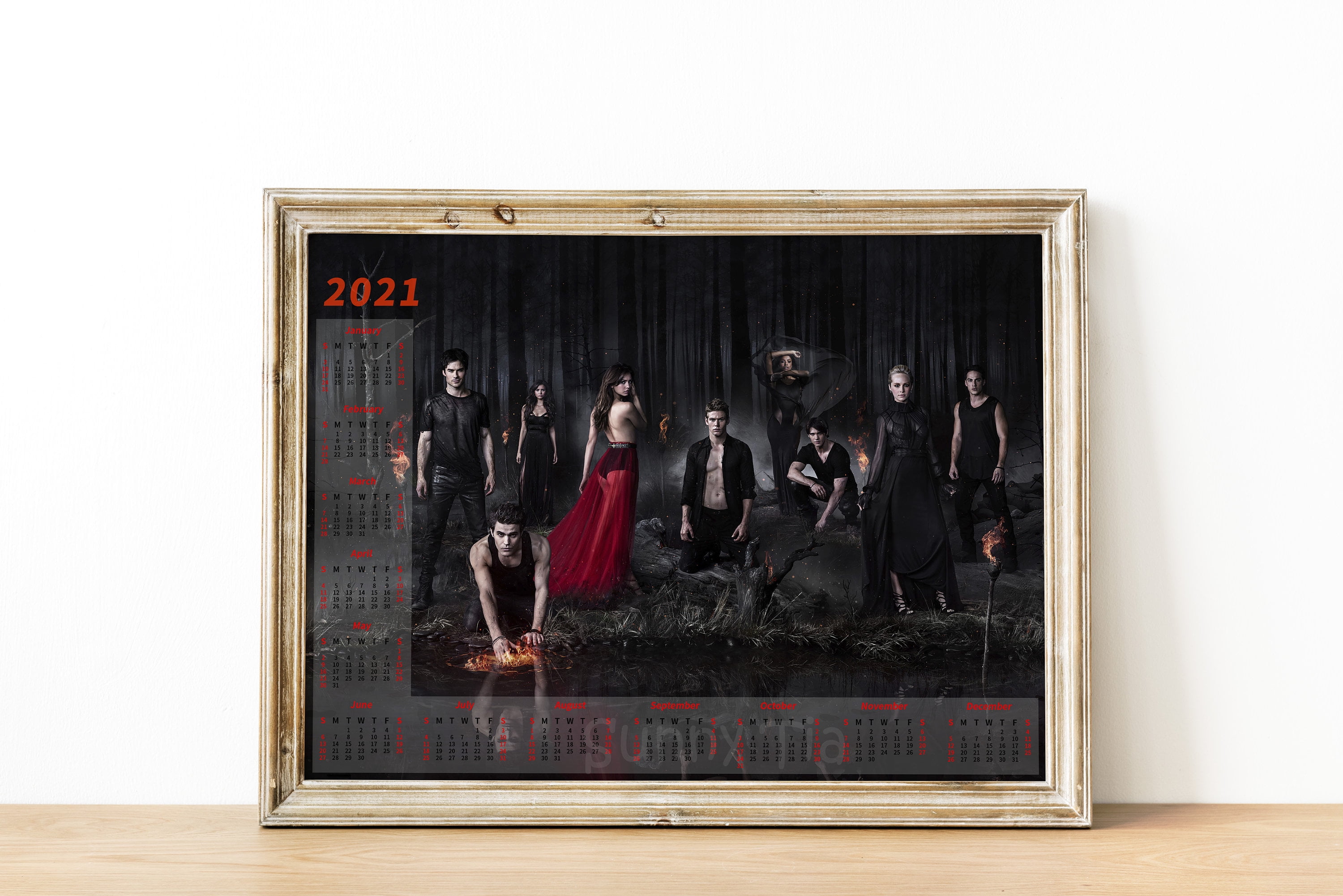 POSTER The Vampire Diares Wall Calendar 2021, Printable Yearly Calendar ...