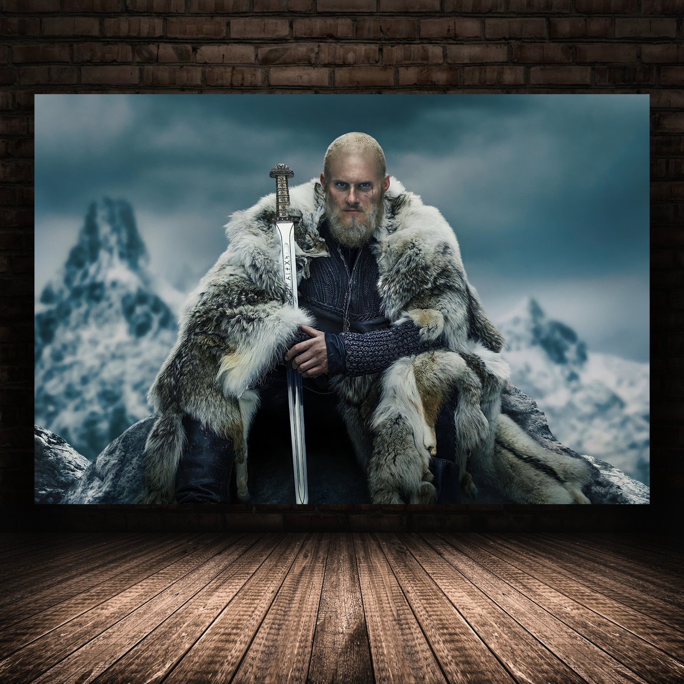 POSTER The Vikings Poster, Ragnar Lothbrok Wall Art, Rolled Poster ...