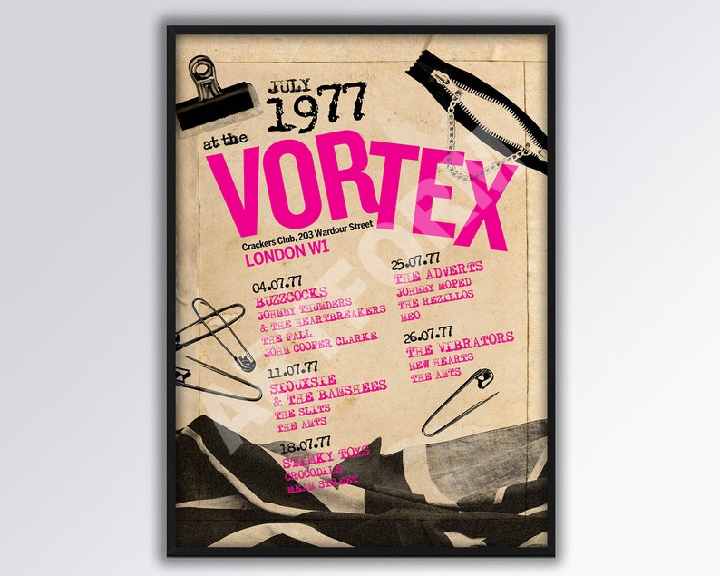 POSTER The Vortex Punk Rock Club Reimagined Poster-UNFRAMED - Walmart.com