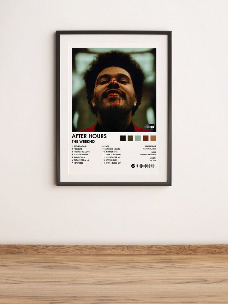POSTER The Weeknd | After Hours | The Weeknd Album | Album Cover Poster ...