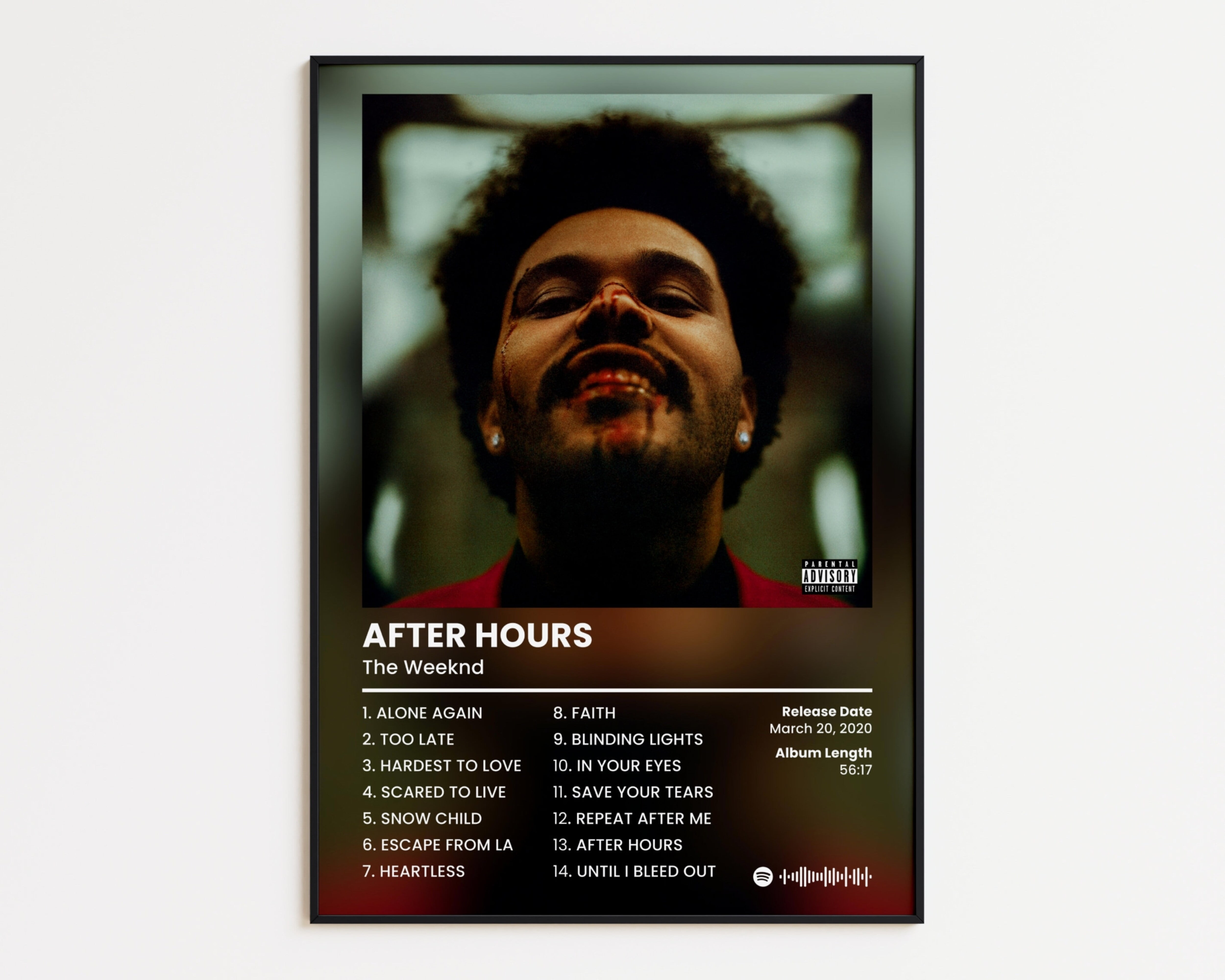 POSTER The Weeknd Cover Poster, After Hours Print, Classics RnB Poster ...