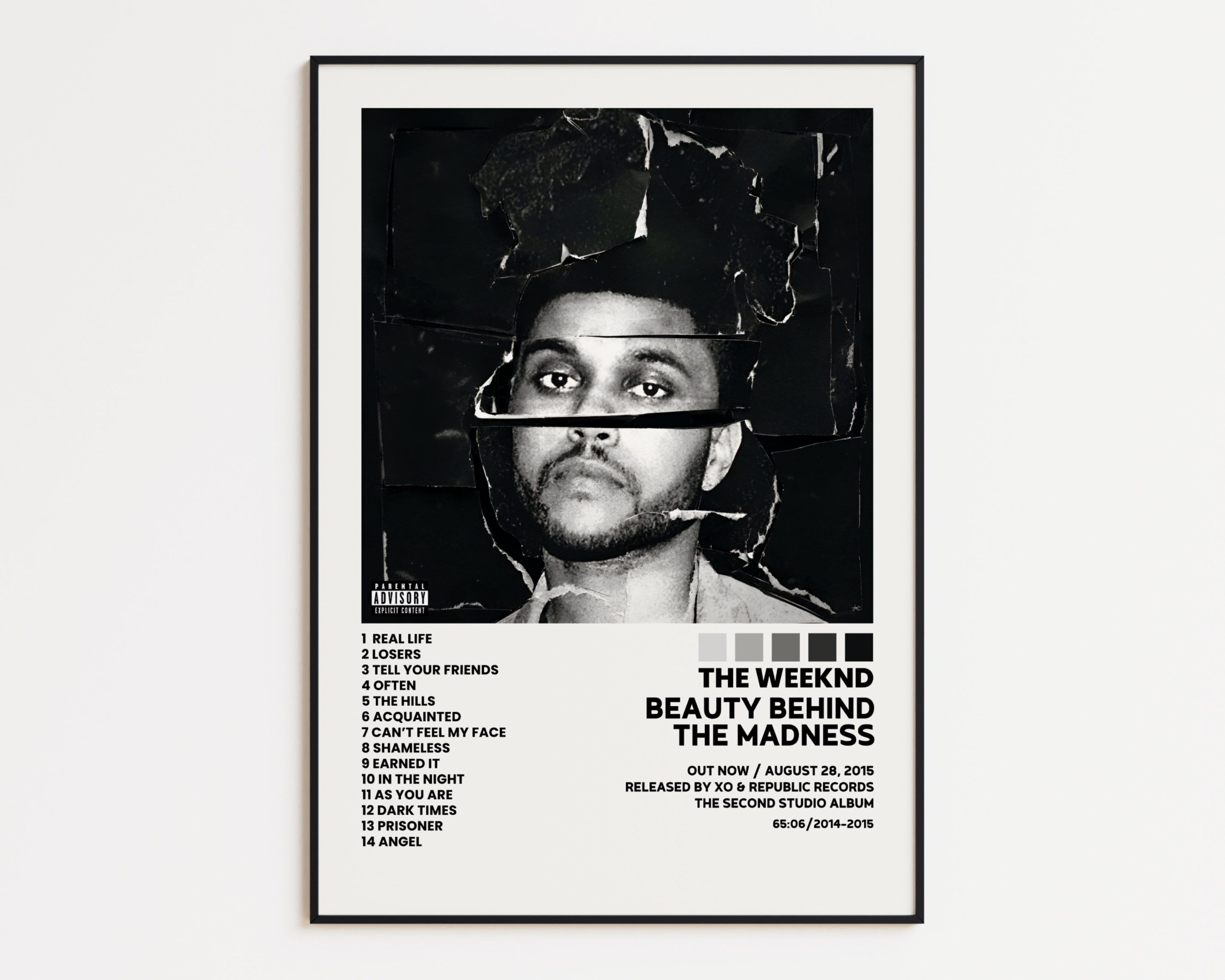 POSTER The Weeknd Cover Poster, Beauty Behind The Madness, Album Wall ...