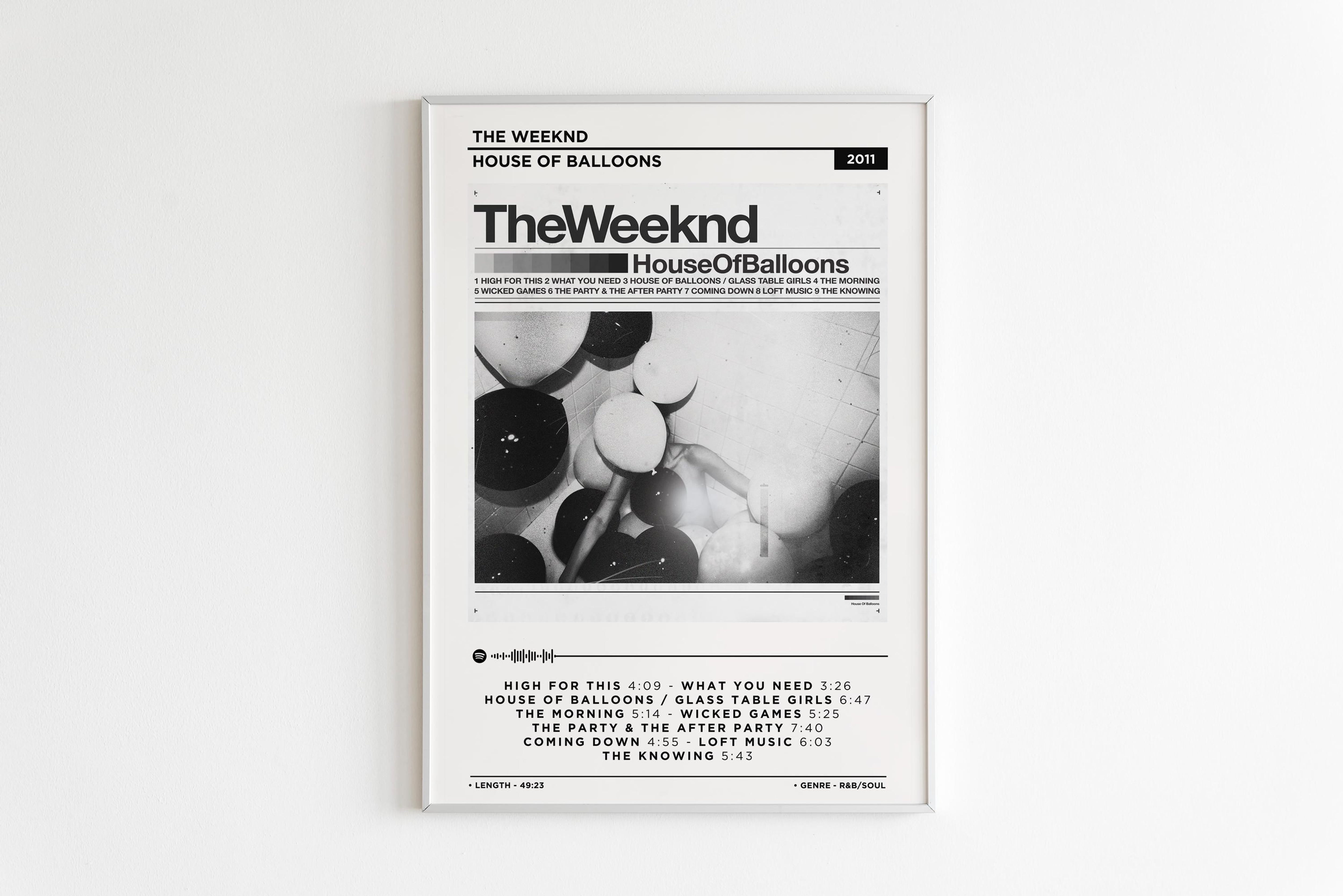 POSTER The Weeknd - House Of Balloons Album Poster / Album Cover Poster ...