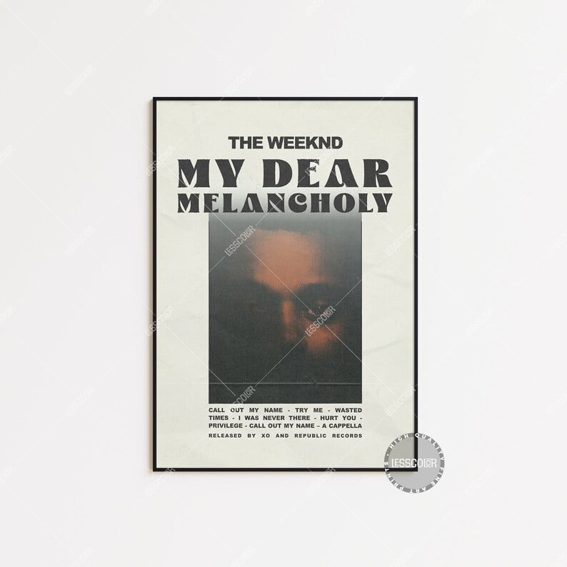 POSTER The Weeknd Posters / My Dear Melancholy Poster / The Weeknd ...