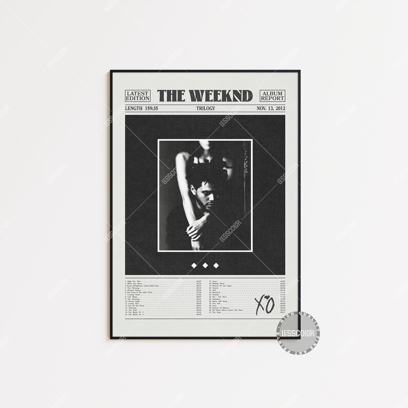 POSTER The Weeknd Retro Newspaper Print, Trilogy Poster, The Weeknd ...