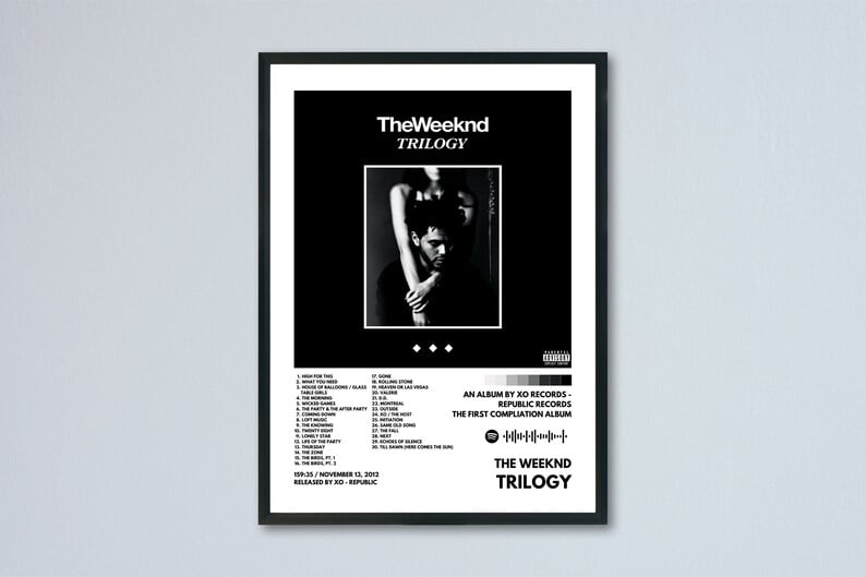 POSTER The Weeknd - Trilogy Album Poster / Album Cover Poster / Wall ...