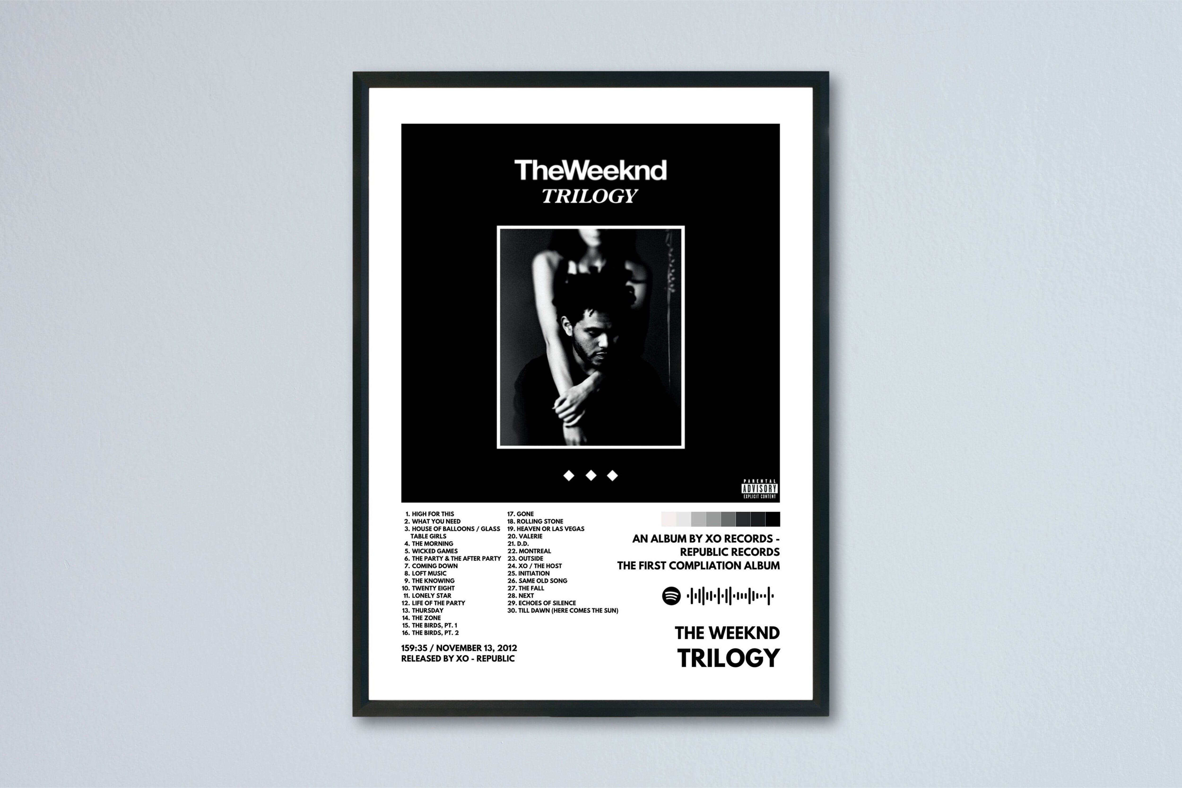 POSTER The Weeknd - Trilogy Album Poster / Album Cover Poster / Wall ...