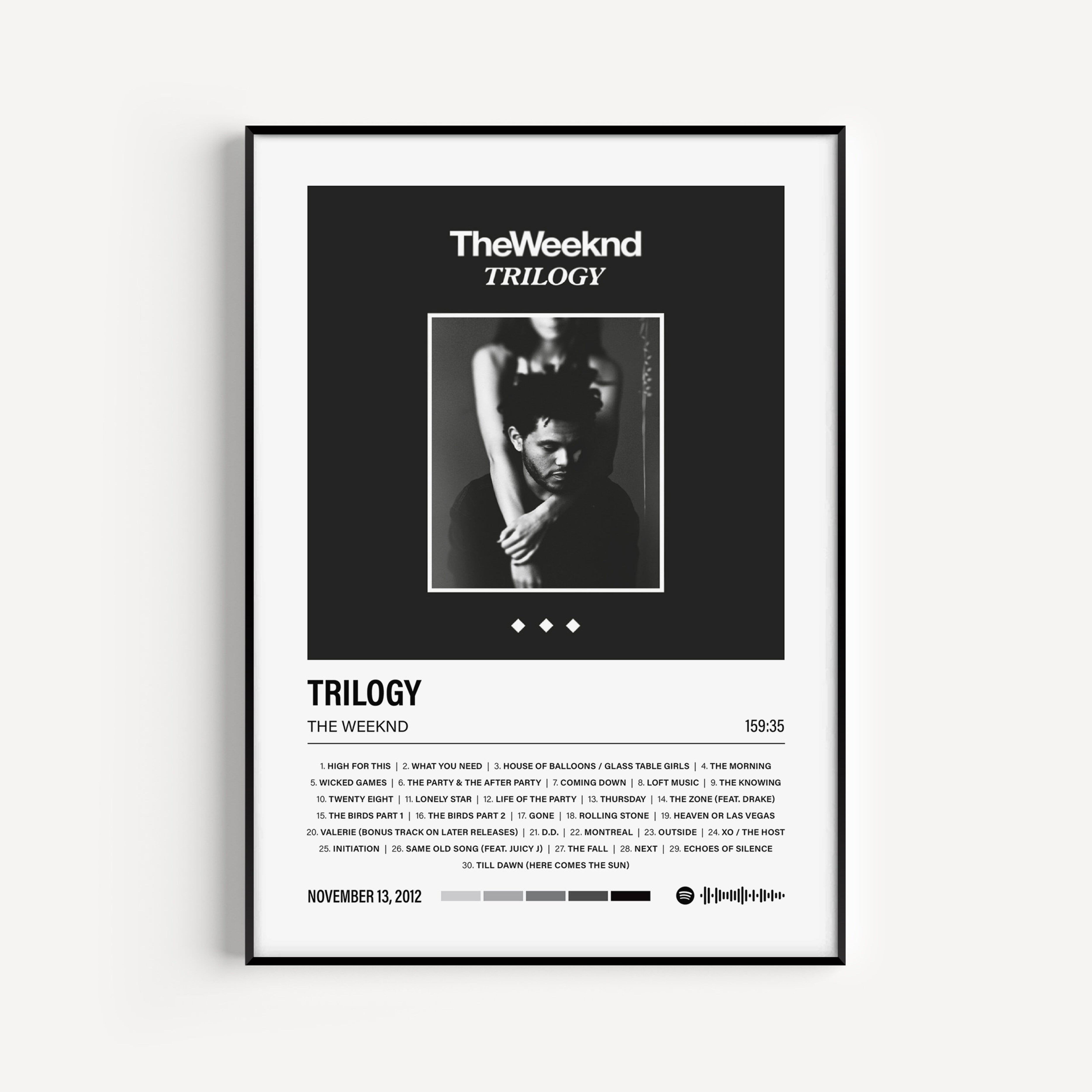 POSTER The Weeknd | Trilogy | Trilogy Tracklist | The Weeknd Album ...