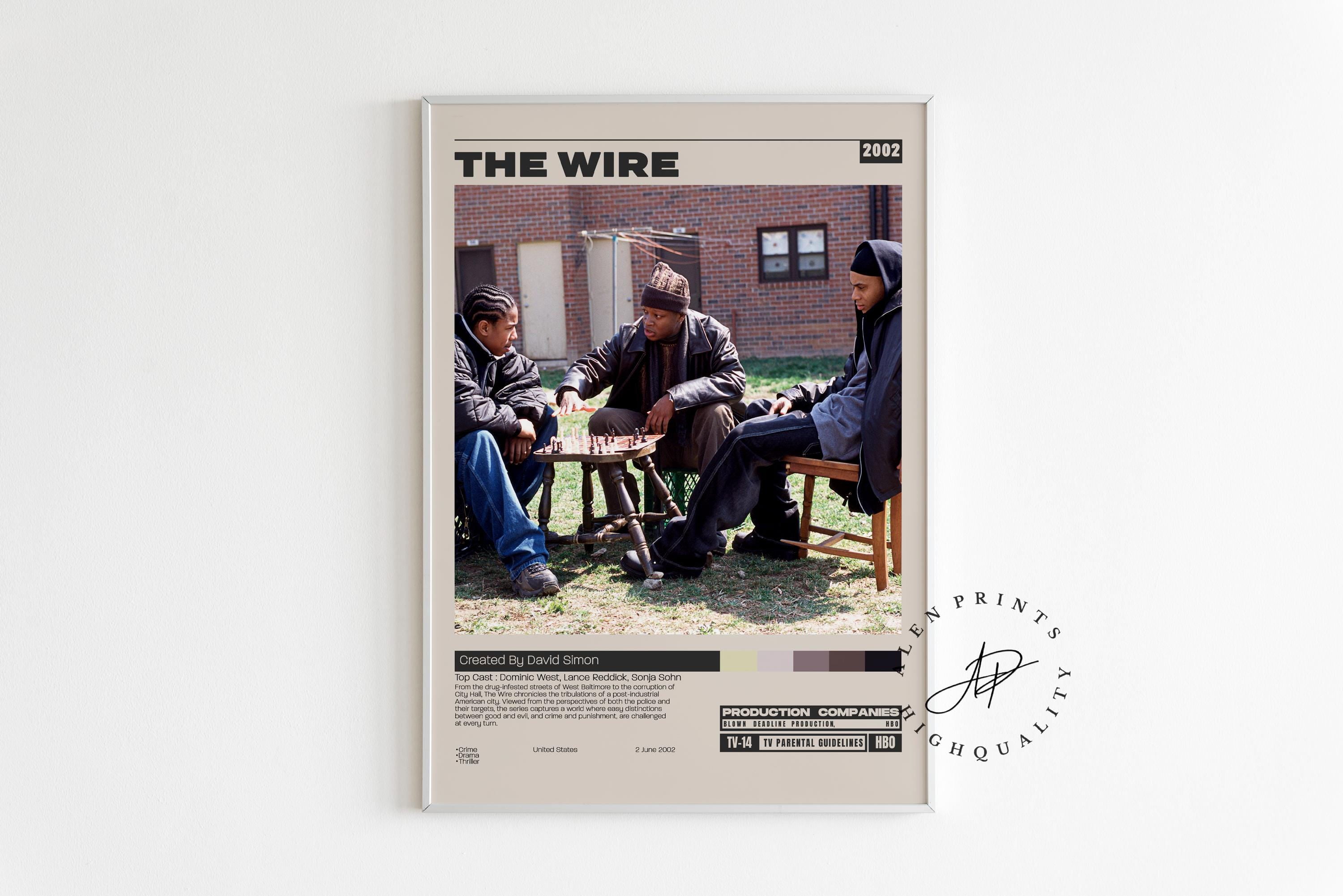 POSTER The Wire Poster, David Simon, Minimalist Tv Series, Vintage ...