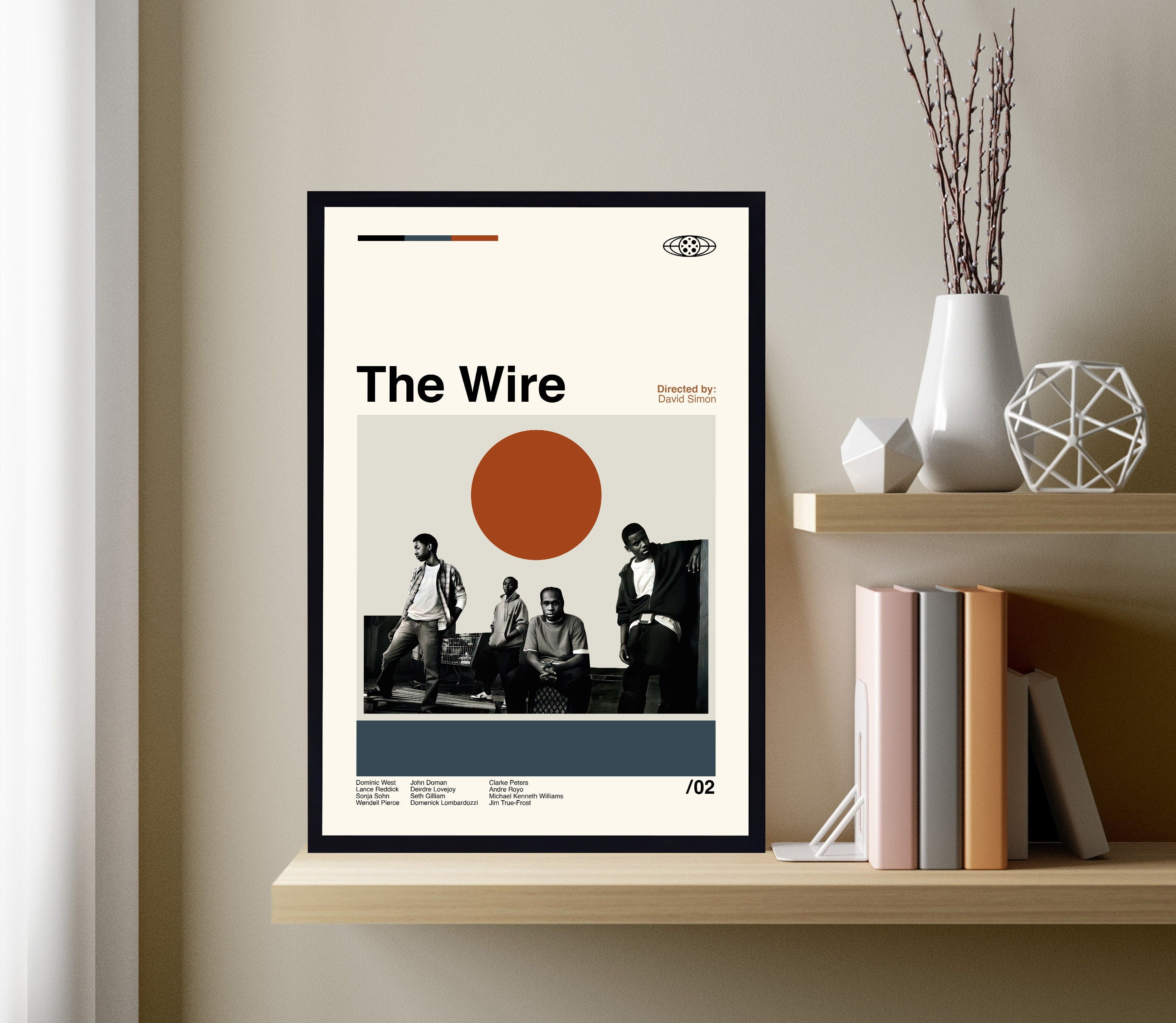 POSTER The Wire Poster, The Wire Print, Midcentury Poster, Movie Poster ...