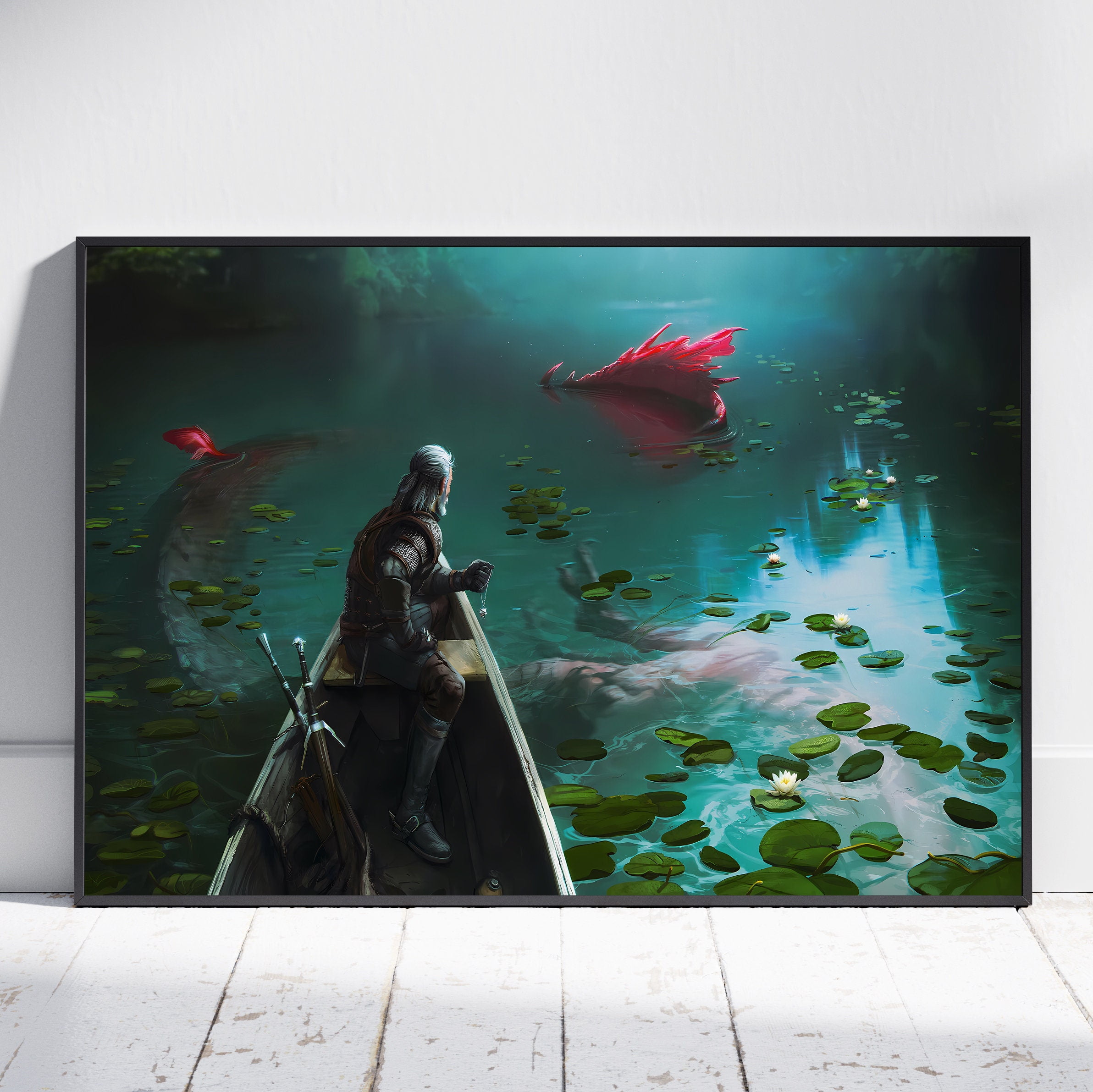 POSTER The Witcher 3 Wild Hunt Poster, Geralt of Rivia Wall Art, Game ...