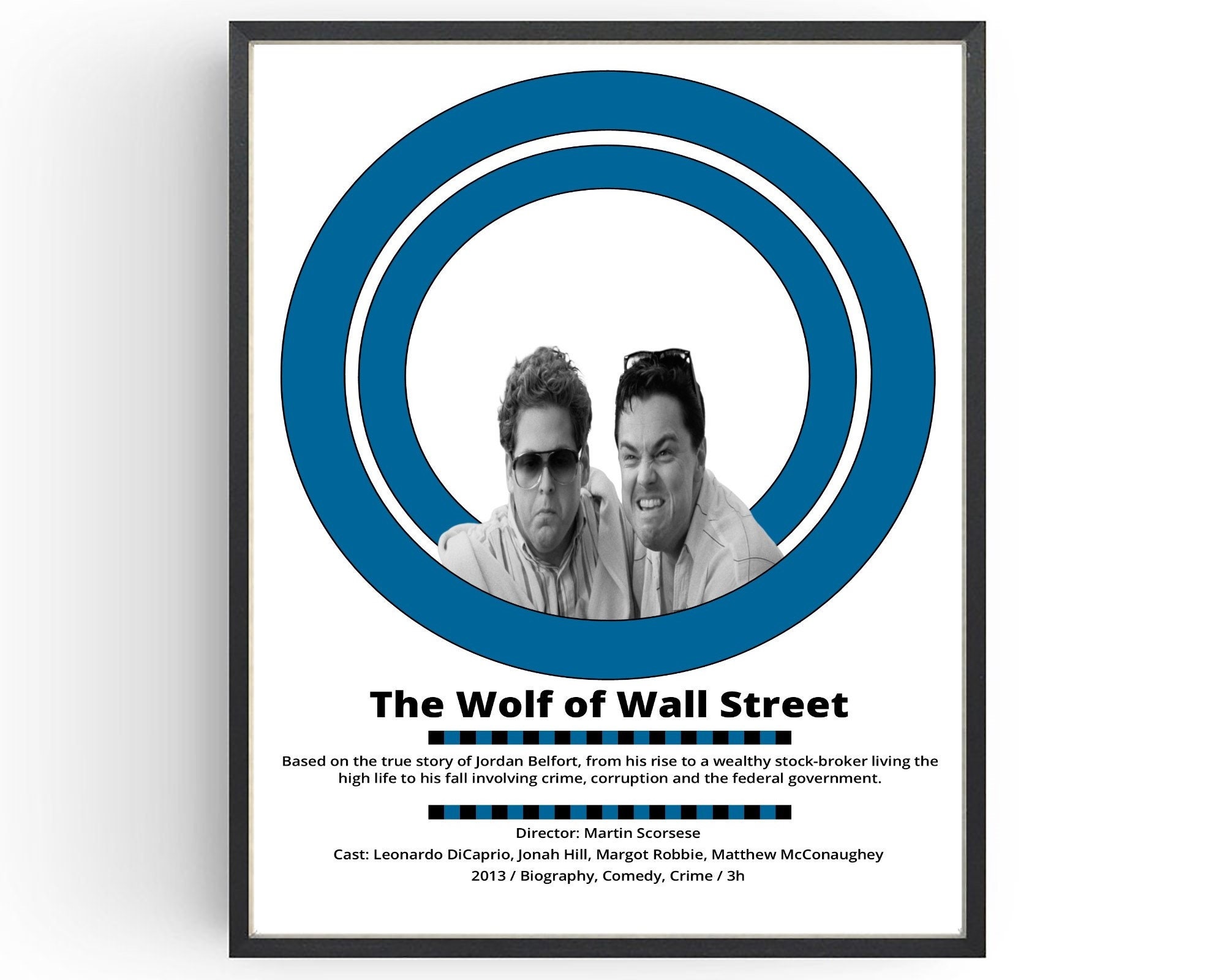 POSTER The Wolf of Wall Street Movie Poster - Leonardo DiCaprio Poster Bedroom Wall Art Movie ...