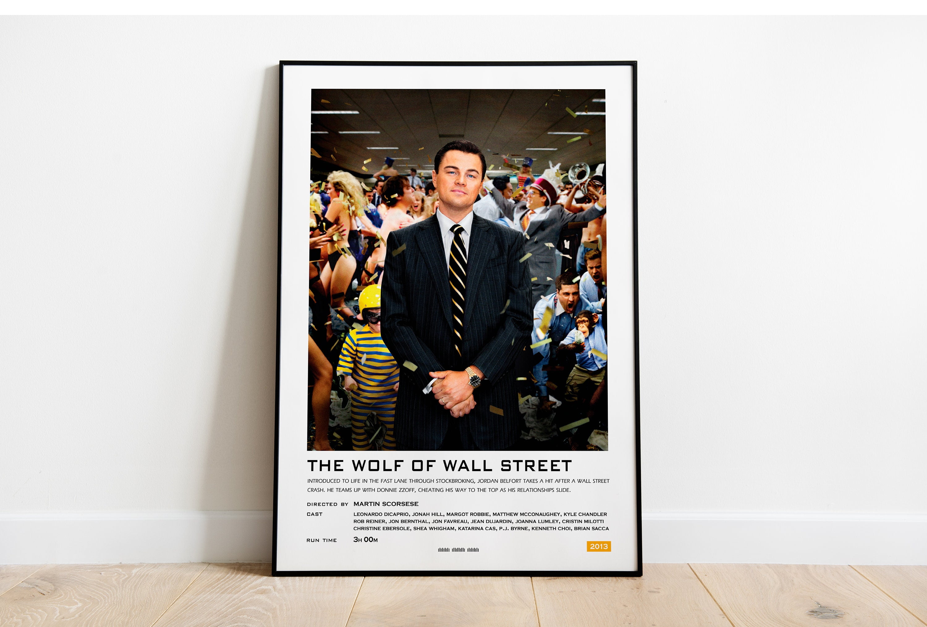 POSTER The Wolf of Wall Street movie poster | Leonardo DiCaprio | Wall Art -UNFRAMED - Walmart.com