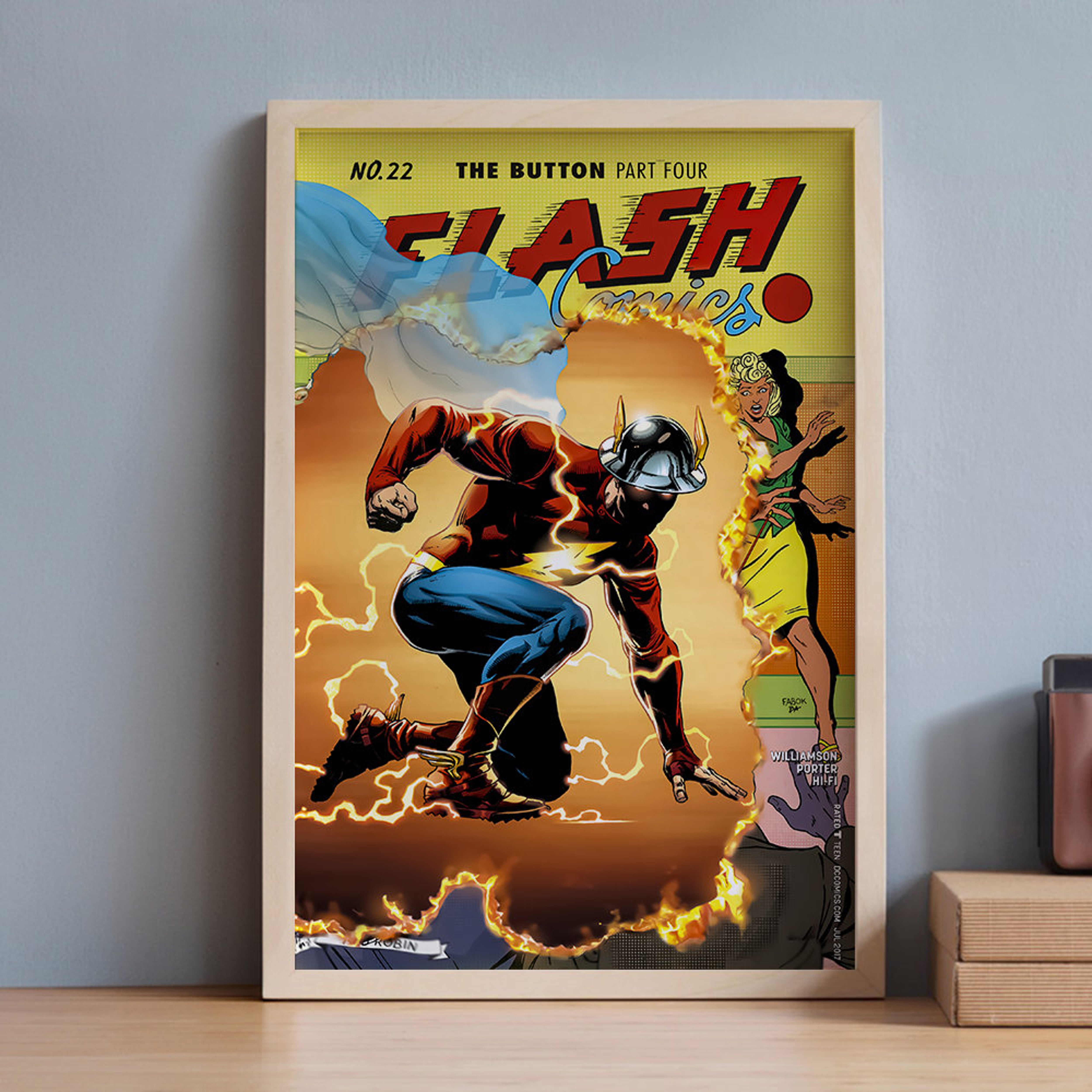 POSTER The flash batman bruce wayne poster dcu dc comics superman art ...