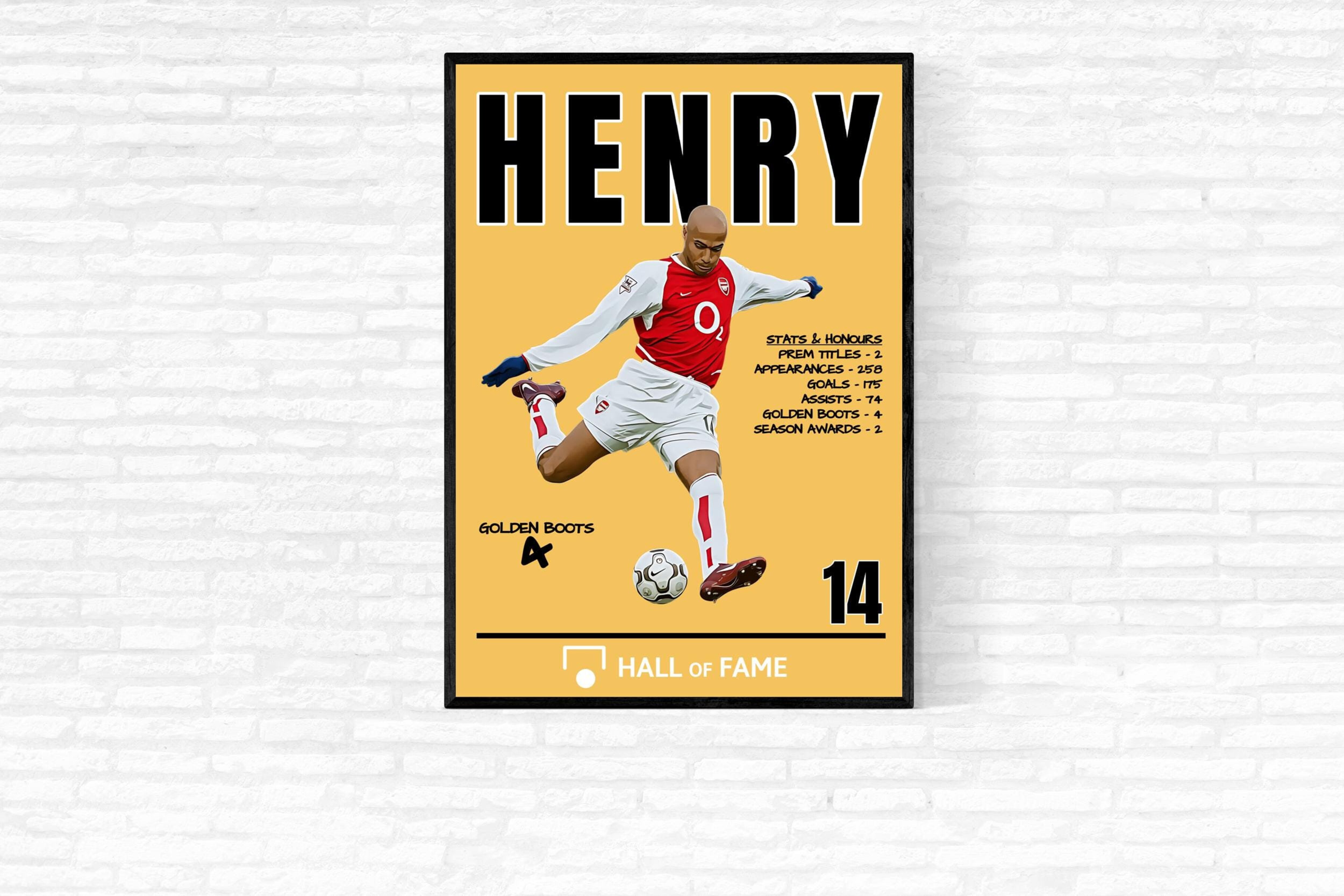 POSTER Thierry Henry Poster, Thierry Henry Hall Of Fame Print, Football ...