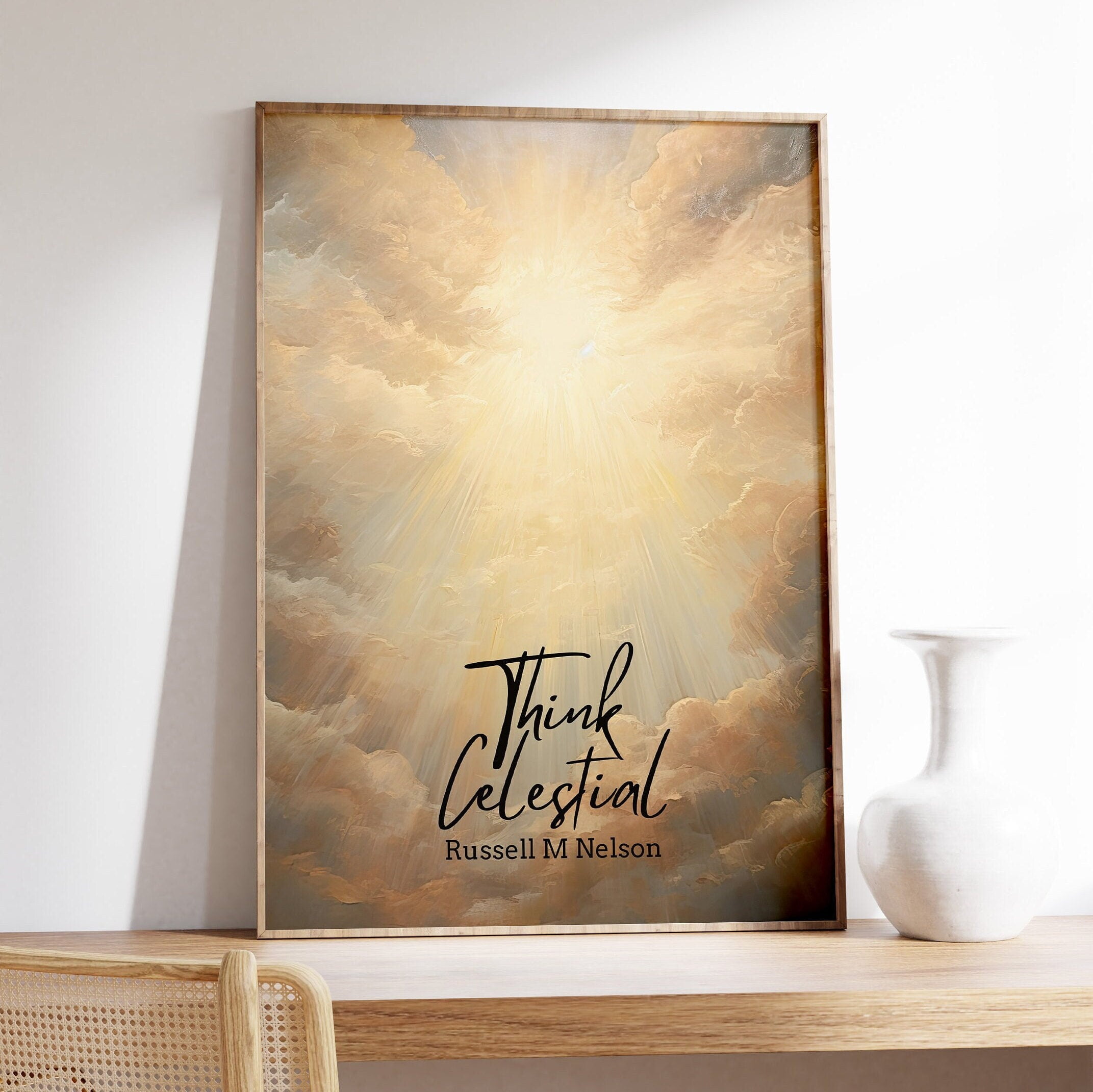 POSTER Think Celestial Print | LDS Quote Wall Art | LDS Home Decor | LDS General Conference ...