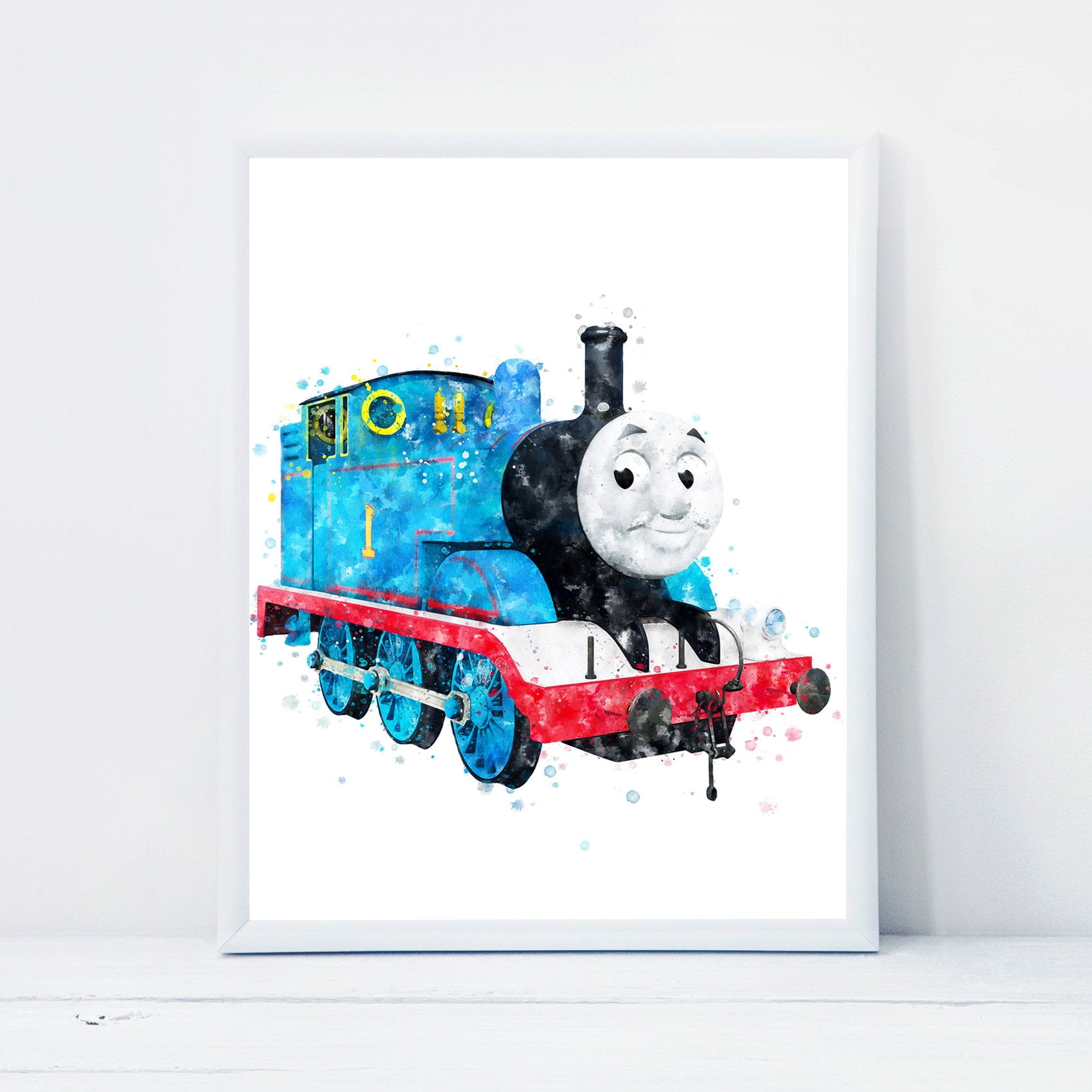 POSTER Thomas The Train Art Print Thomas the Tank Engine Watercolor ...