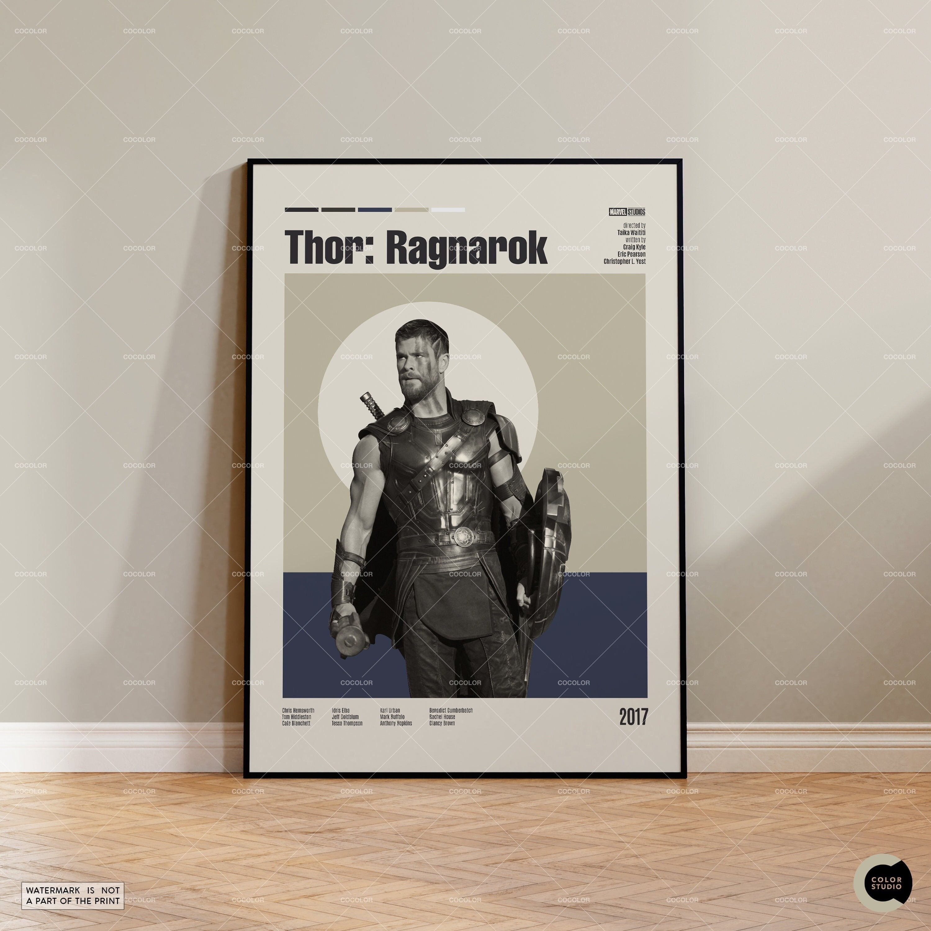 POSTER Thor Ragnarok, Taika Waititi, Retro Modern Movie Poster, Vintage ...