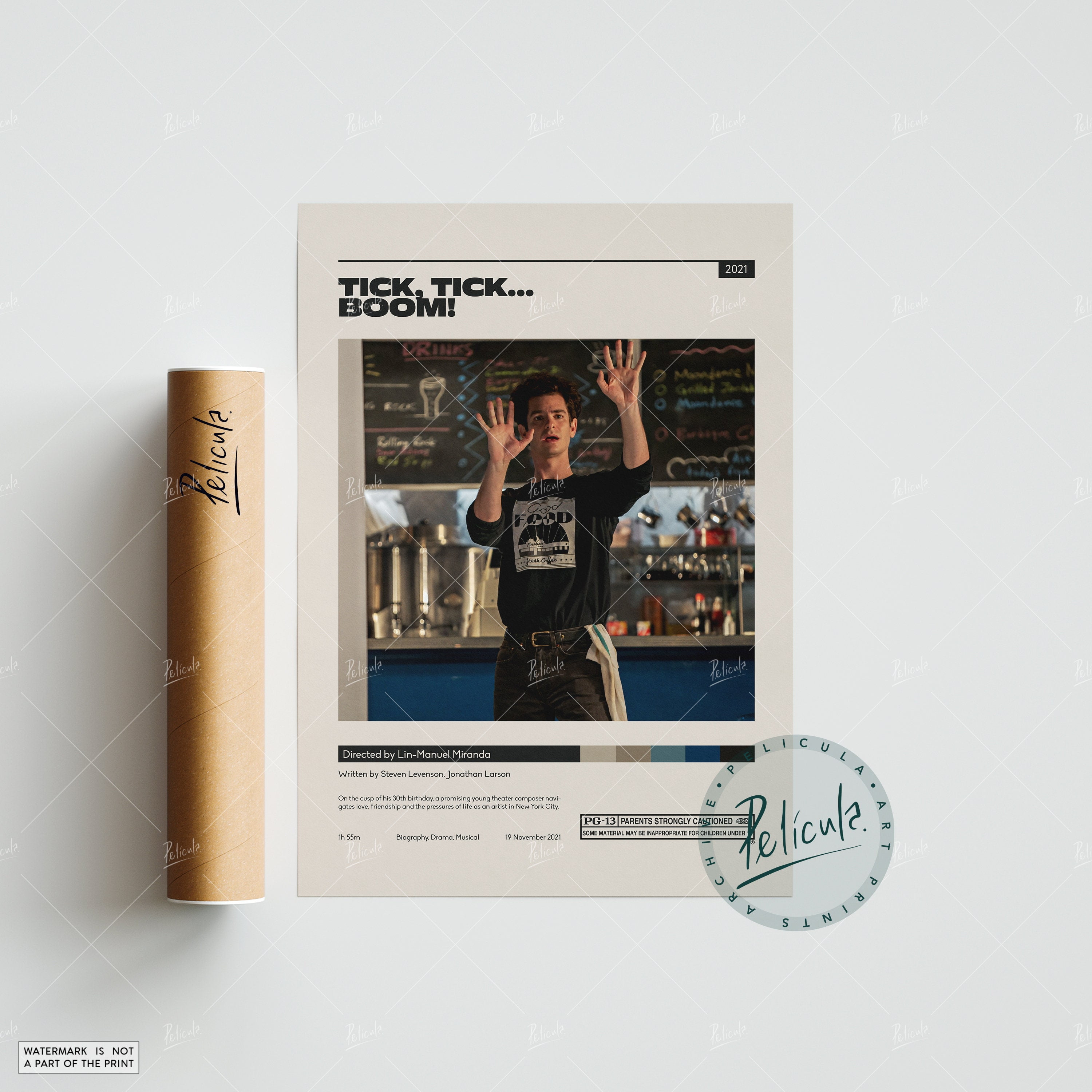 POSTER Tick Tick BOOM! | Lin-Manuel Miranda | Minimalist Movie Poster ...