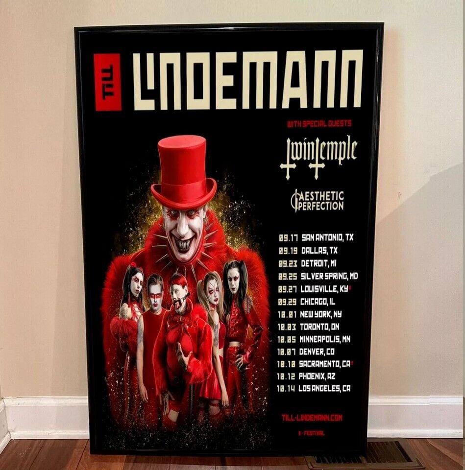 POSTER Till Lindemann - Tour 2024 Poster, Home Decor-8x12-UNFRAMED ...