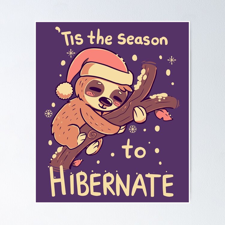 POSTER Tis the Season to Hibernate Poster NO FRAMED, 8x12 - Walmart.com