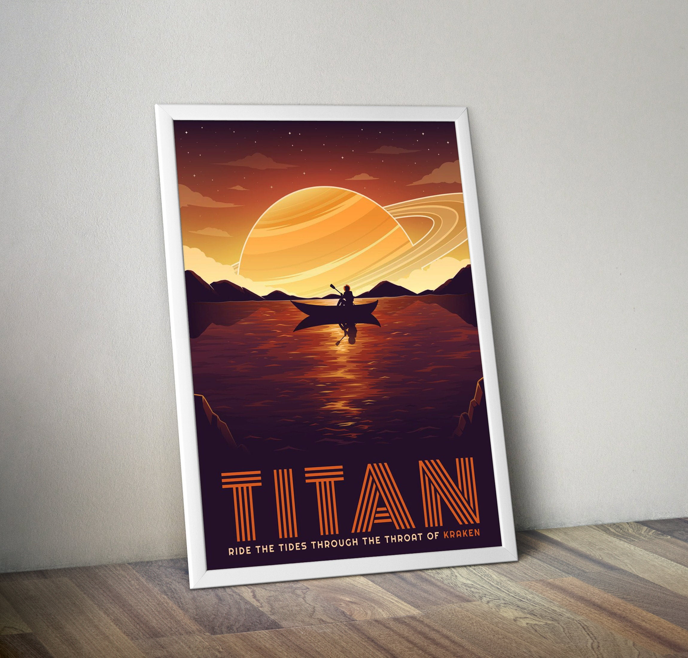 POSTER Titan Poster Kayaking Poster Space Travel Posters Space Tourism ...