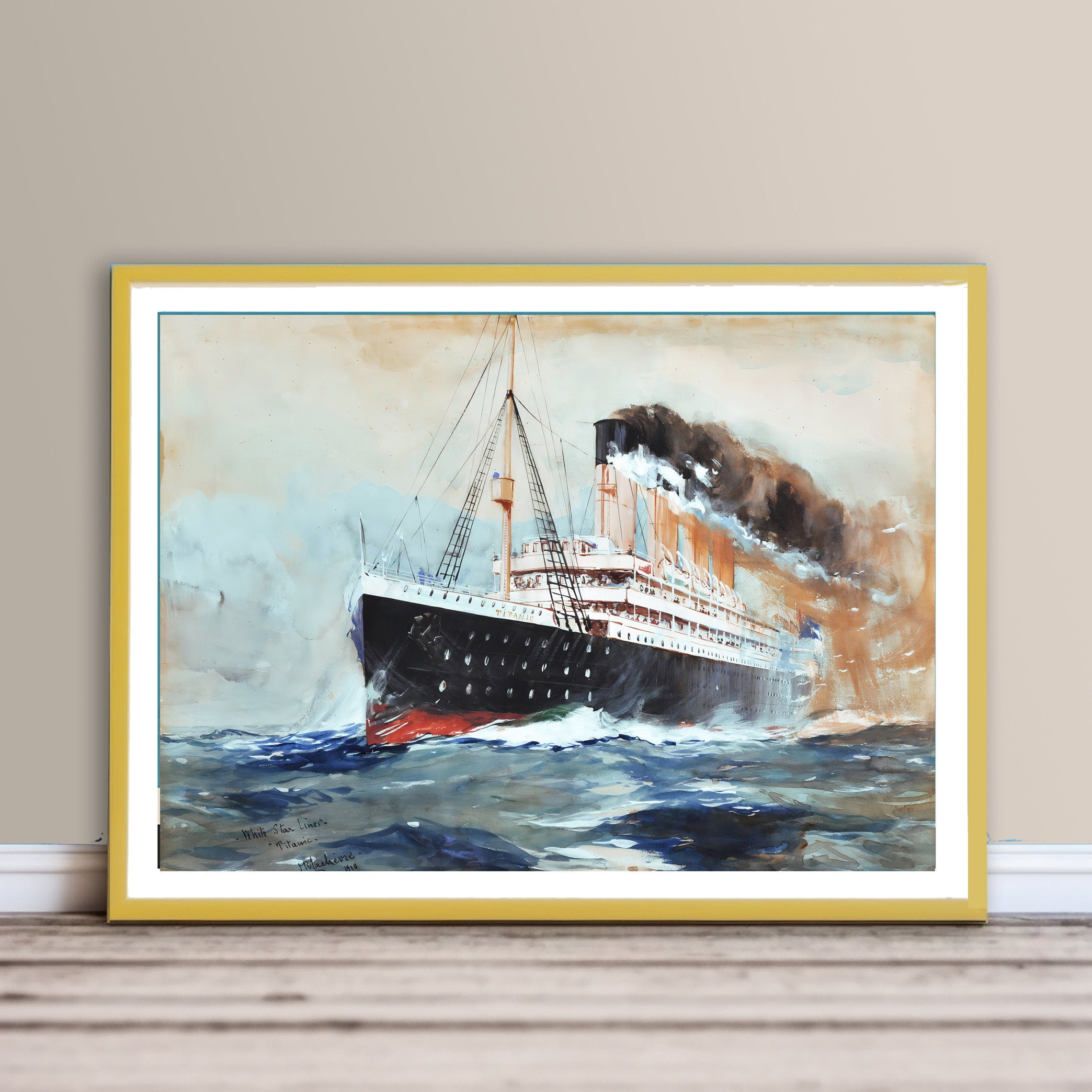 POSTER Titanic White Star Line Vintage Travel Poster - Titanic Poster ...
