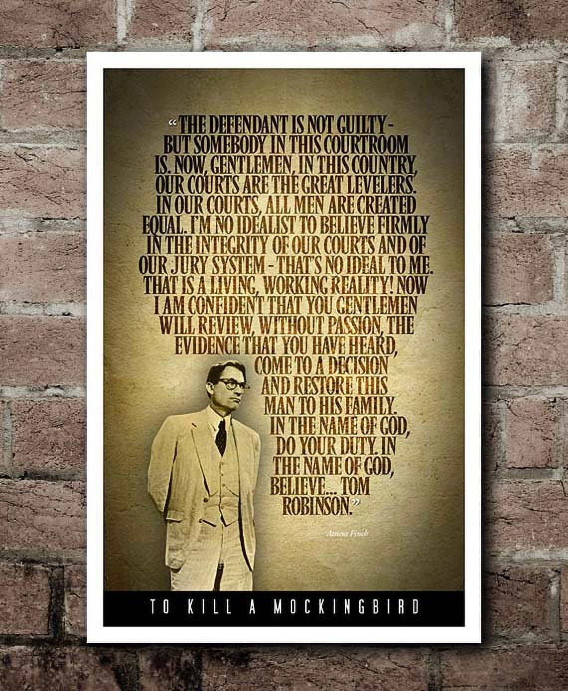 Poster To Kill A Mockingbird Atticus Closing Argument Speech Unframed