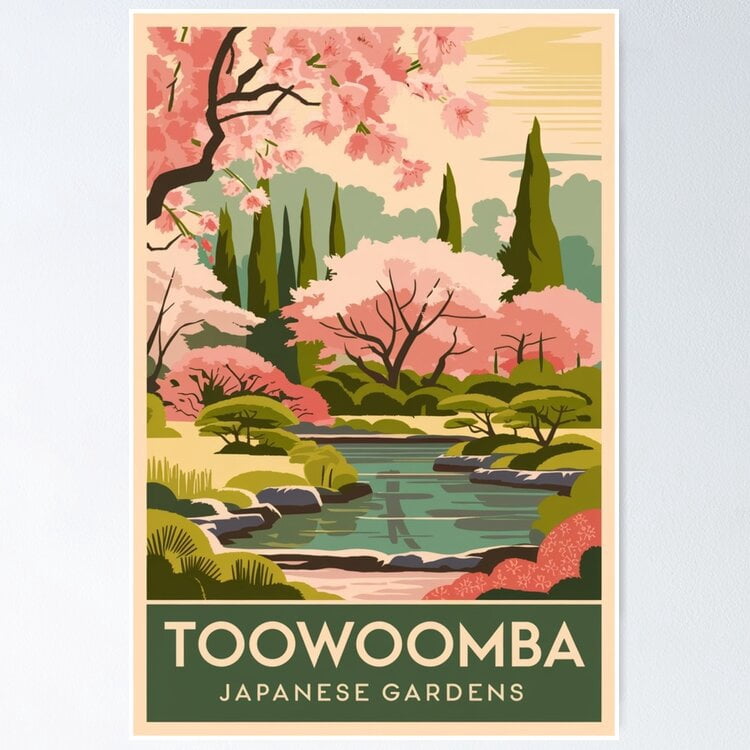 POSTER Toowoomba Vintage Travel Poster Poster UNFRAMED, 12x18 - Walmart.com