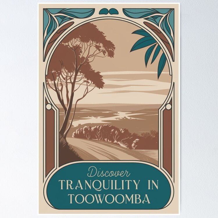 POSTER Toowoomba Vintage Travel Poster Poster UNFRAMED, 24x36 - Walmart.com