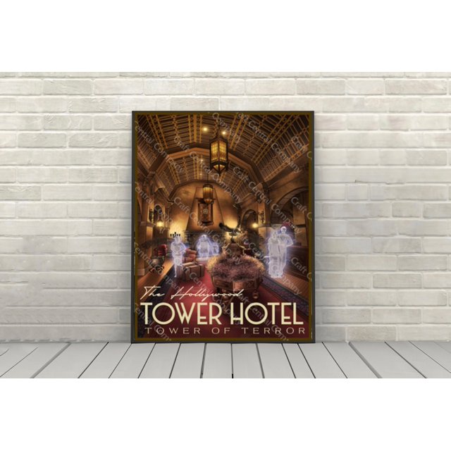 POSTER Tower of Terror Poster The Hollywood Tower Hotel Lobby Disney ...