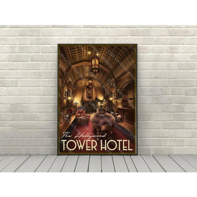 POSTER Tower of Terror Poster The Hollywood Tower Hotel Lobby Disney ...