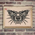 POSTER Traditional Tiger Death Moth - Old School Tattoo Flash Print ...