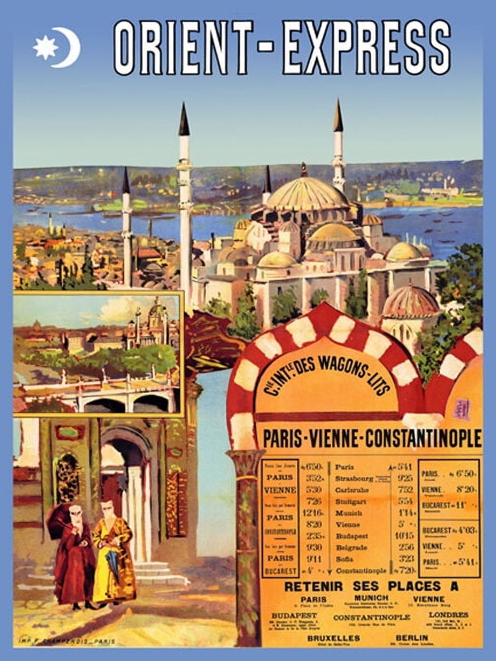 POSTER Travel POSTER.Orient Express.Train Deluxe Decor Art.Prop ...