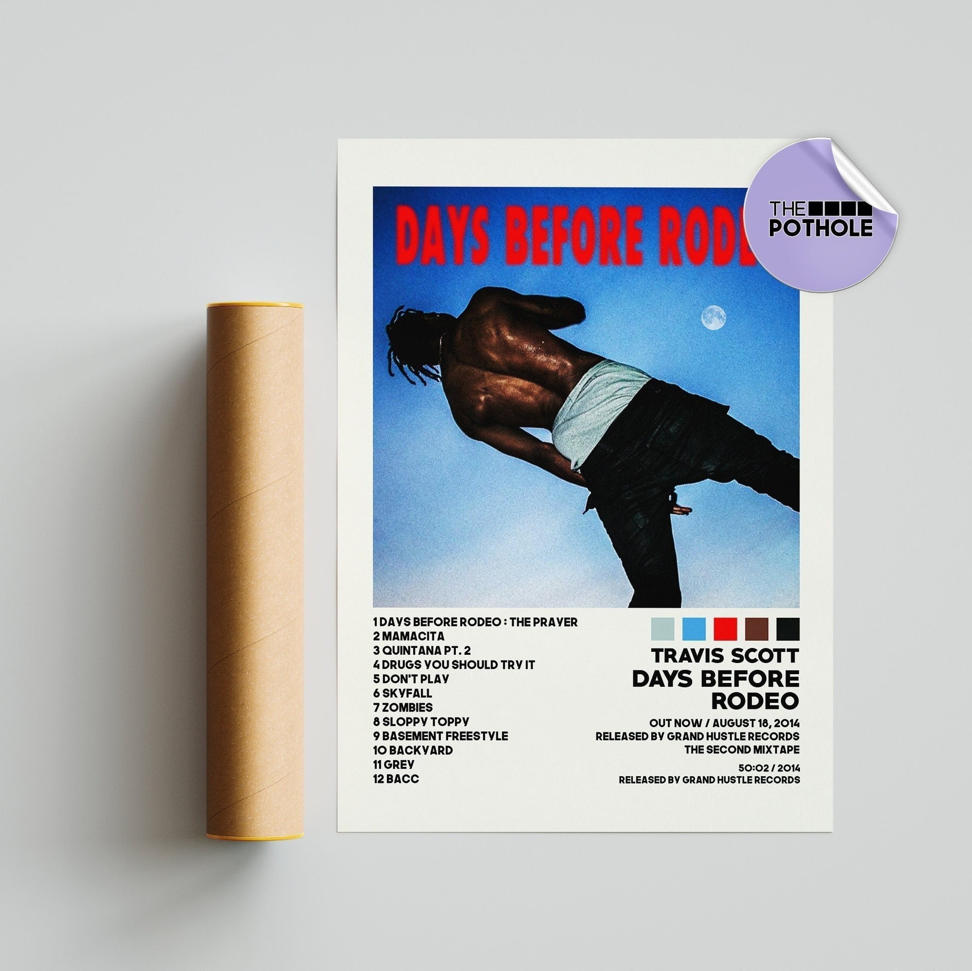 POSTER Travis Scott Poster | Days Before Rodeo Poster | Tracklist Album ...