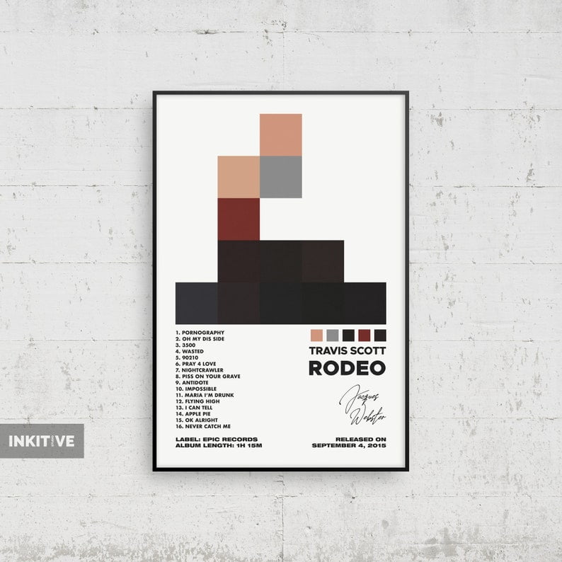 POSTER Travis Scott Poster - Rodeo - Album Cover Print, Music Wall Art ...
