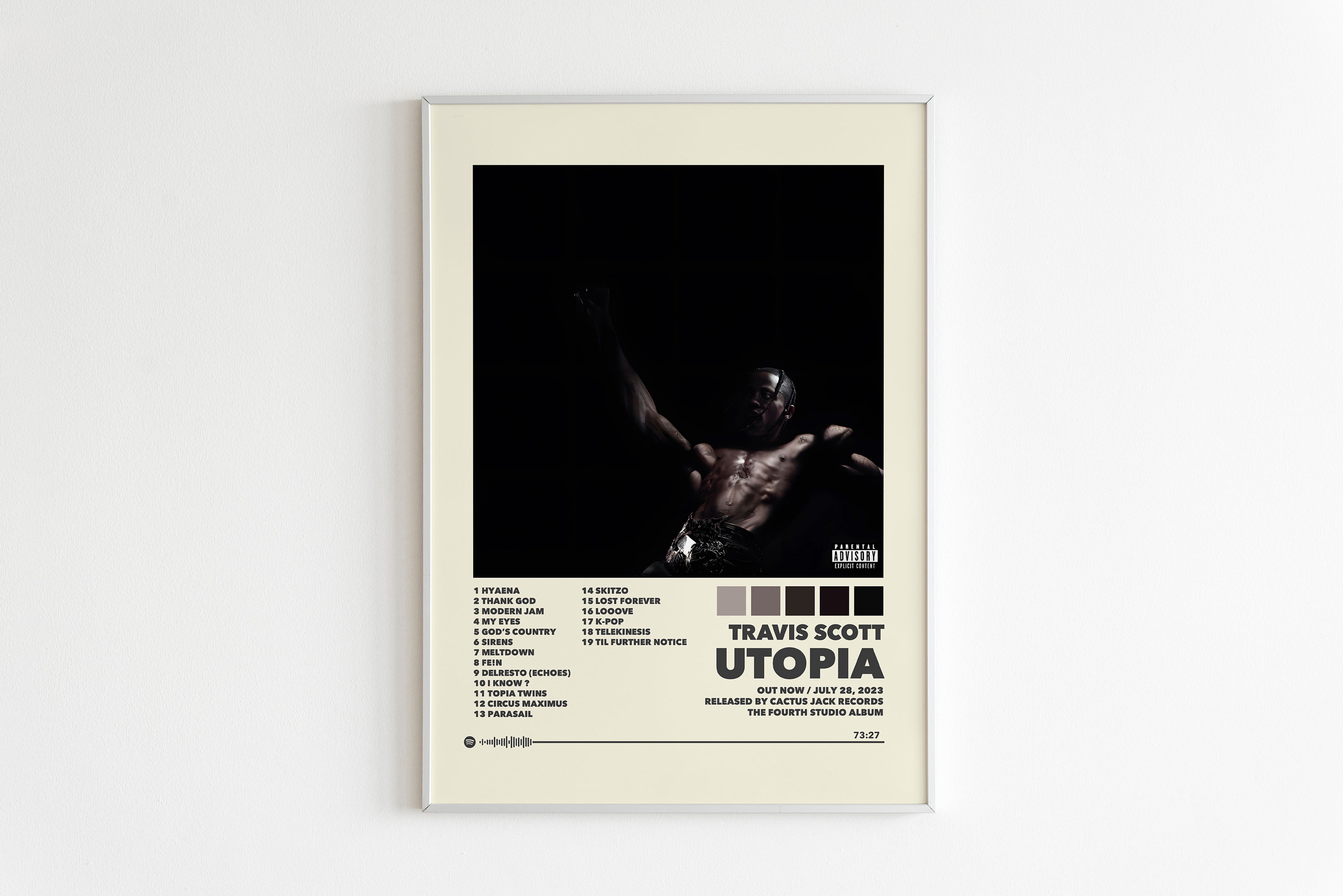 POSTER Travis Scott Poster | Utopia Poster | Tracklist Album Cover Poster | Poster Print Wall ...