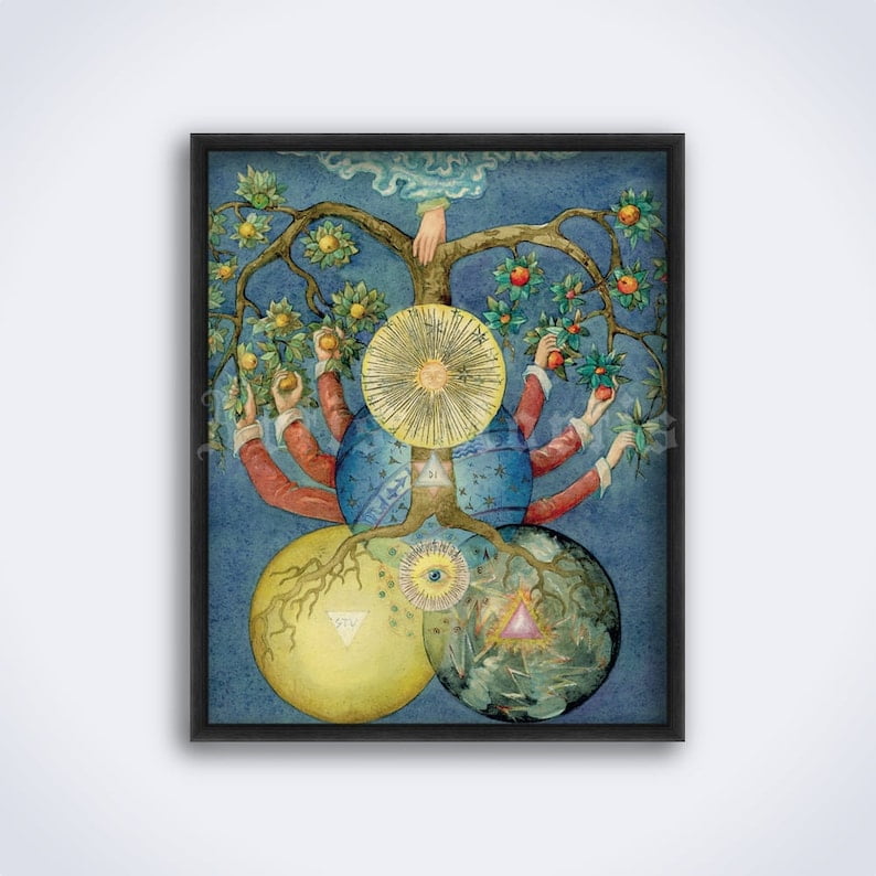 POSTER Tree of Knowledge, good and evil, life and death, hermeticism ...