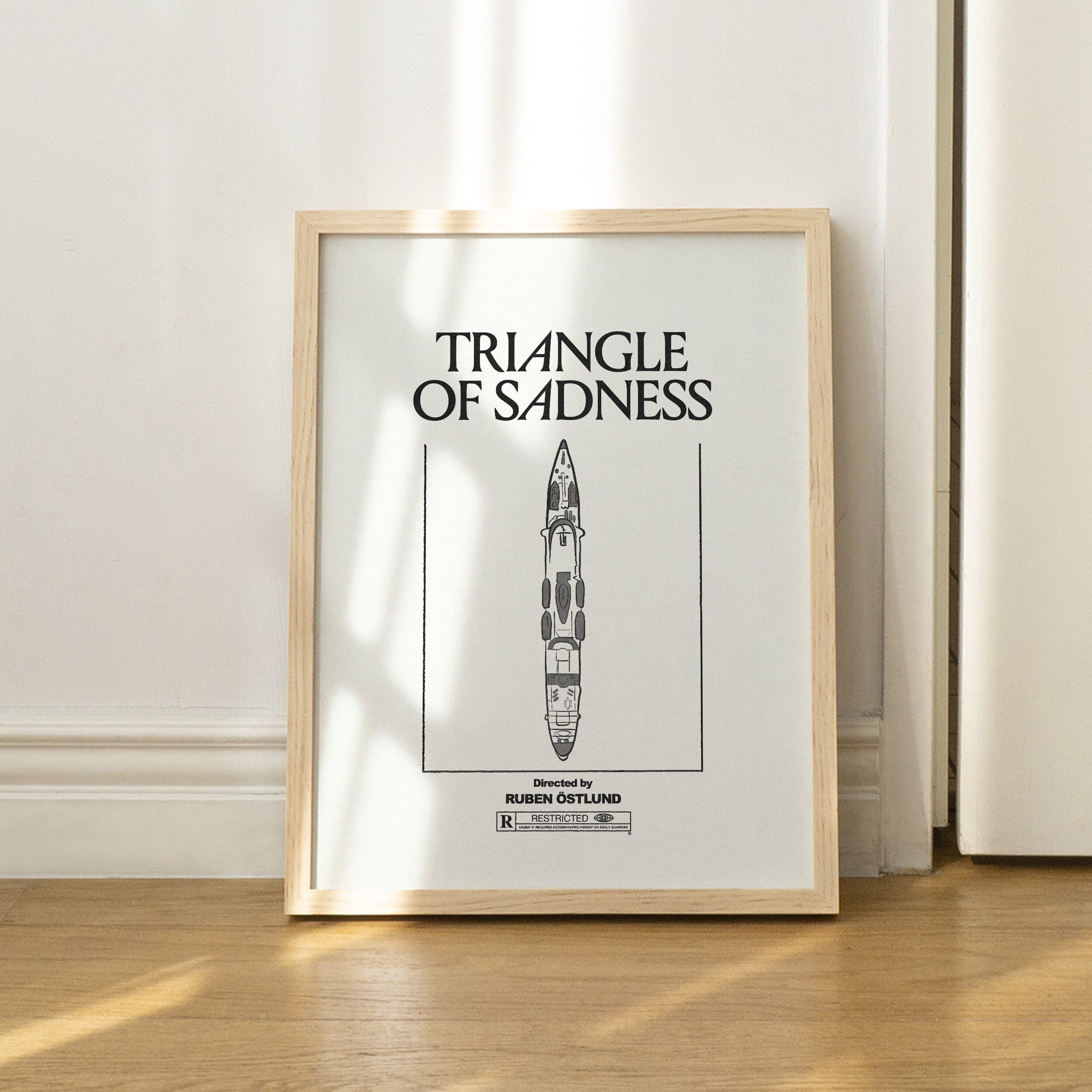 POSTER Triangle of Sadness | Ruben Ã–stlund | Movie Poster | Black and White Wall Art ...