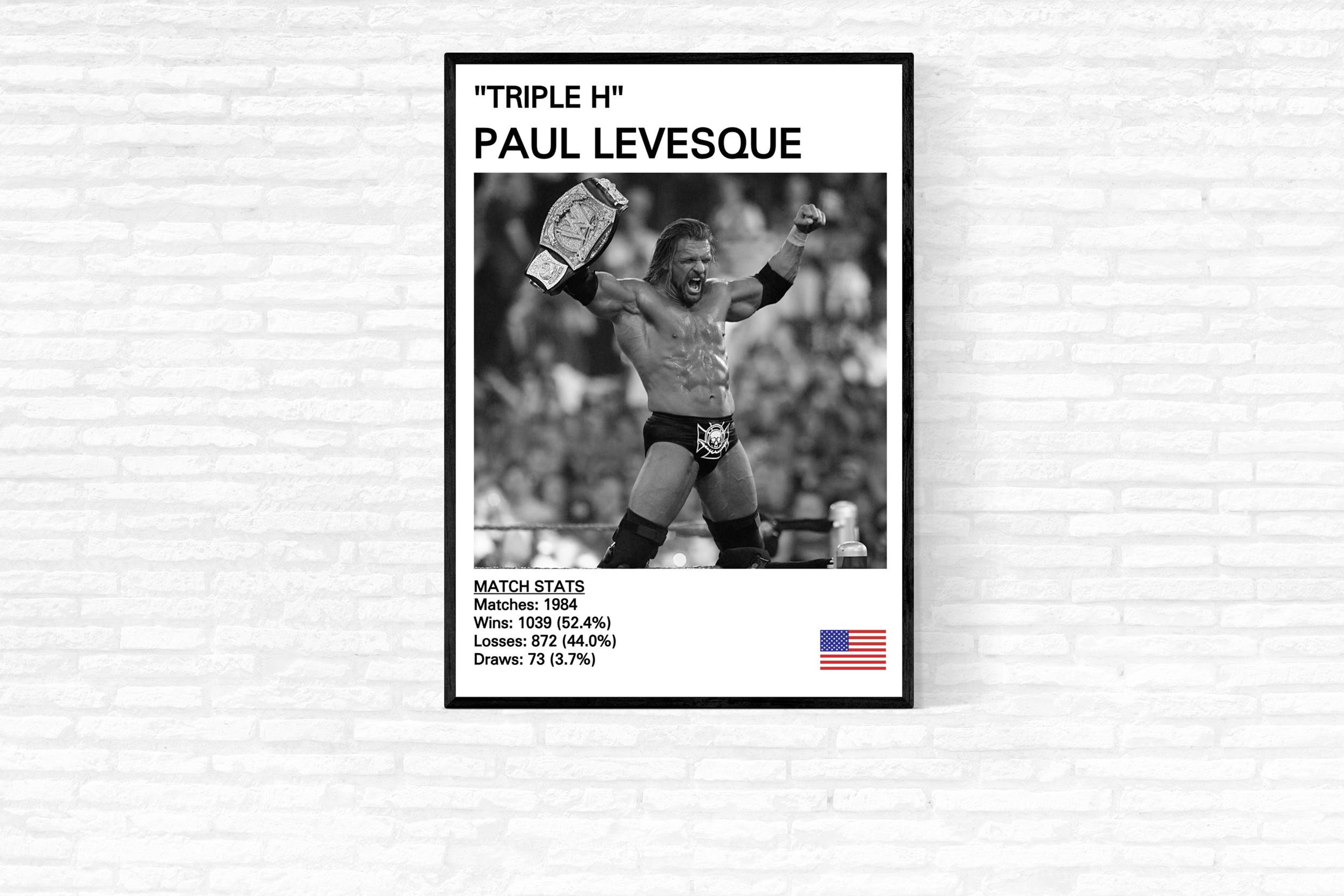 POSTER Tripe H Paul Levesque Poster, Triple H Print, Wrestling Prints ...