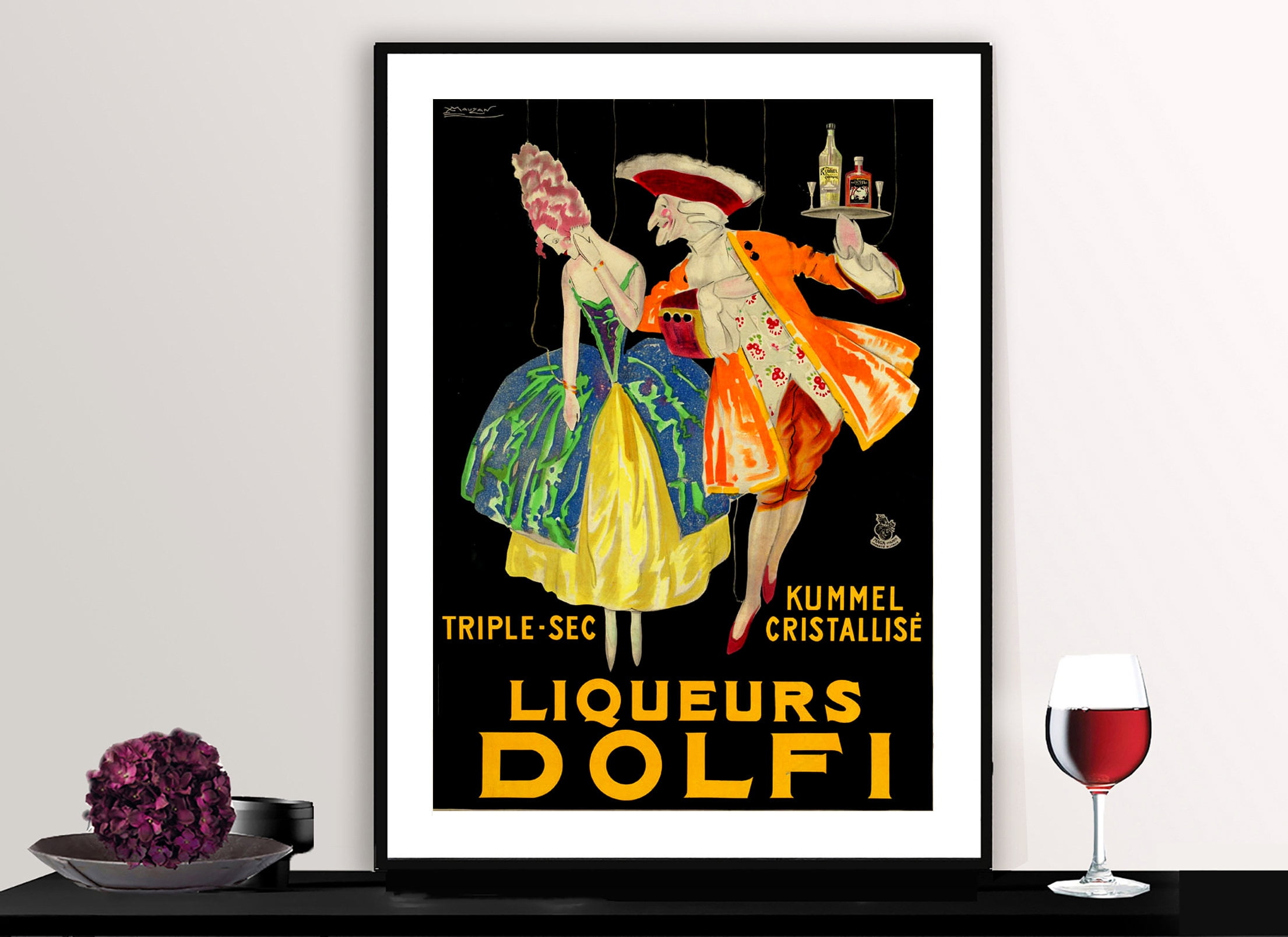 POSTER Triple Sec, Kummel Cristallise Liqueurs Dolfi Vintage Food&Drink ...