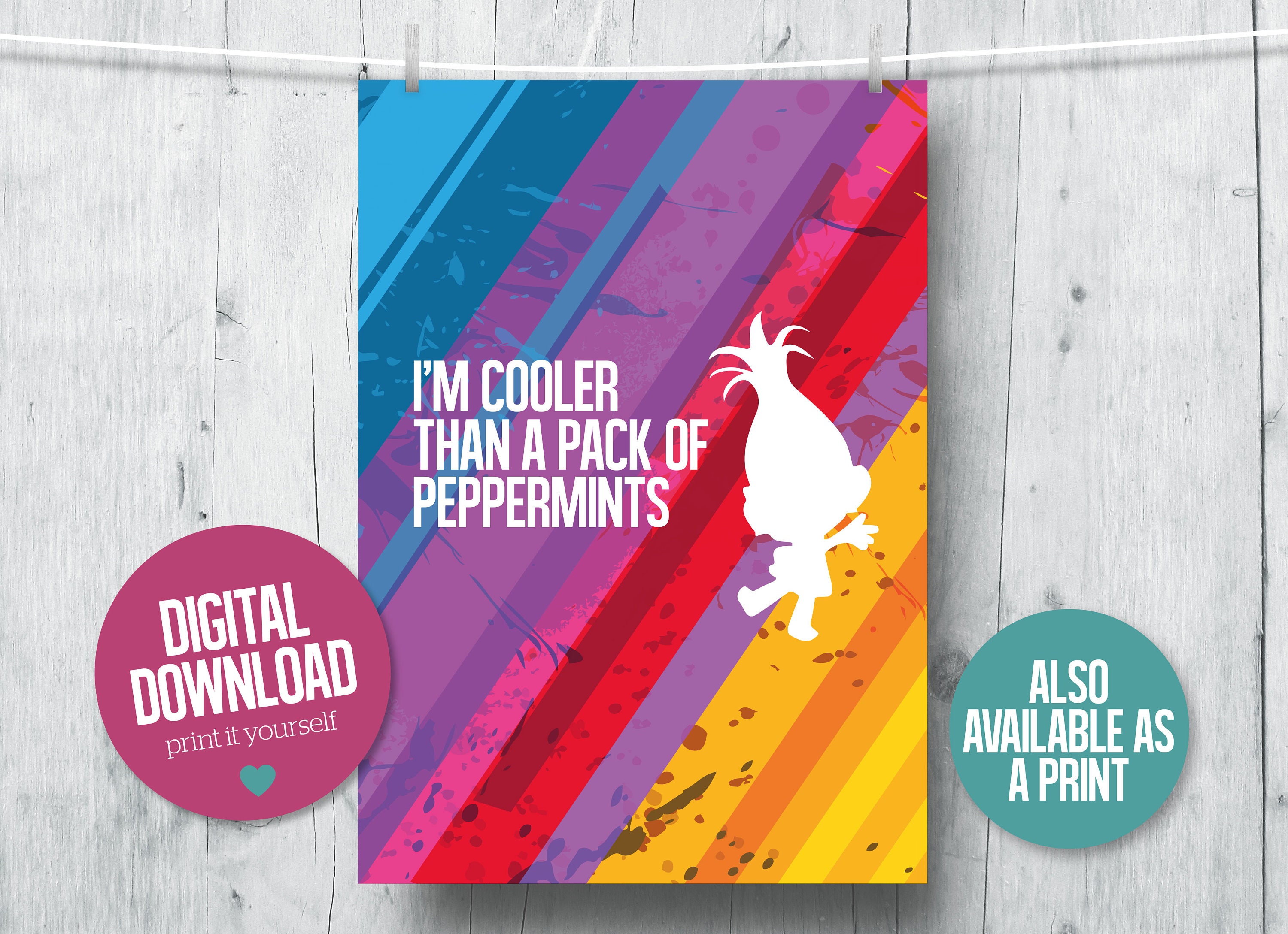 POSTER Trolls poster, minimalist movie poster, Princess Poppy printable ...