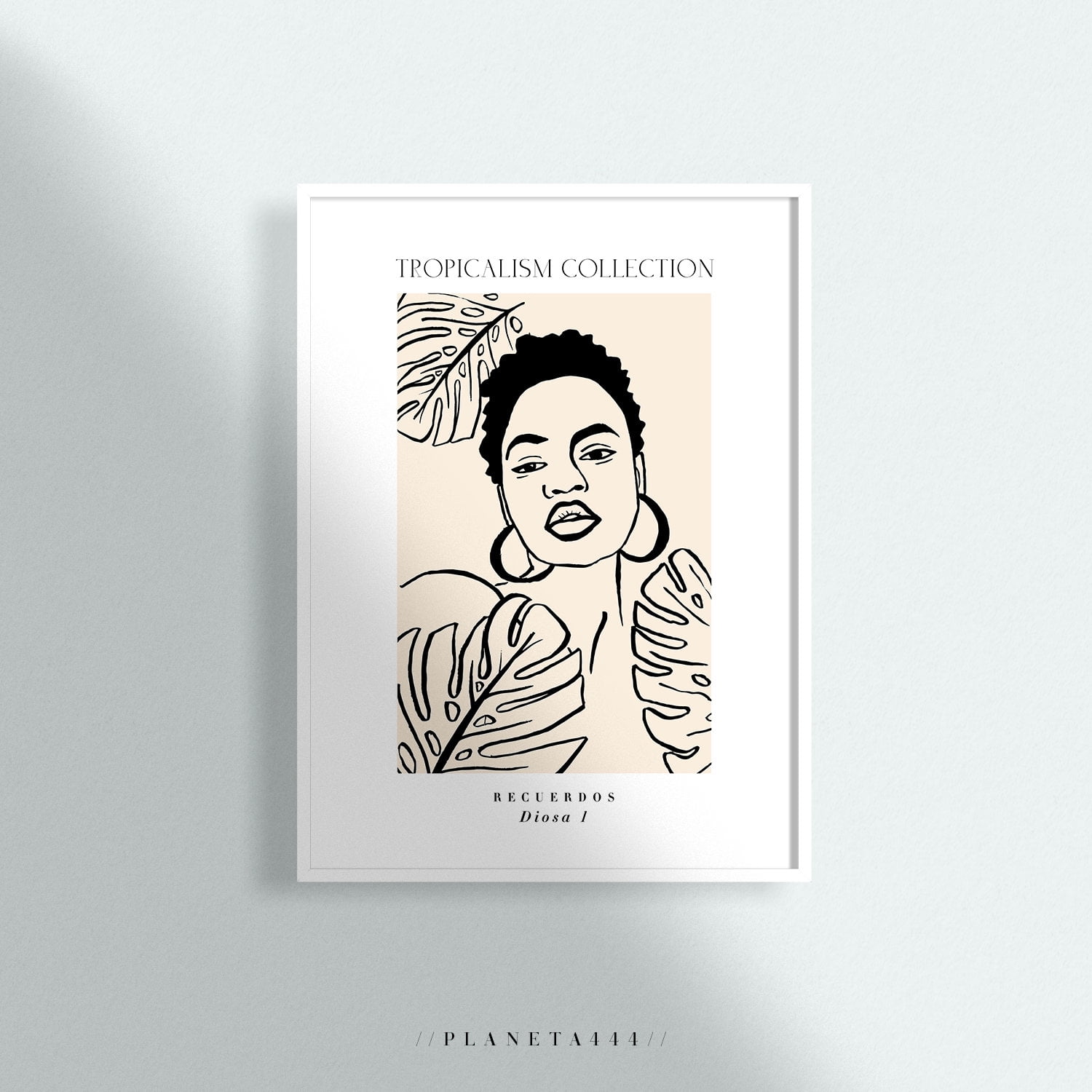 POSTER Tropicalism Collection Diosa 1 Black Woman Face Art Print Exotic ...