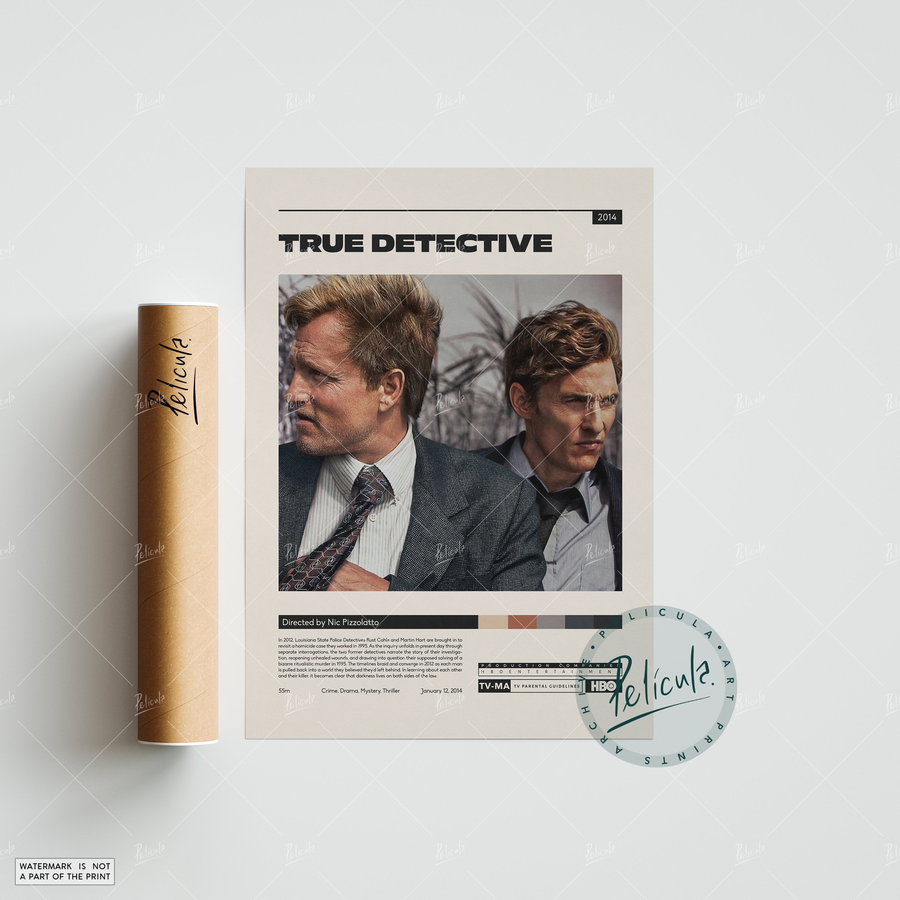 POSTER True Detective | Nic Pizzolatto | Minimalist Tv Series Poster ...