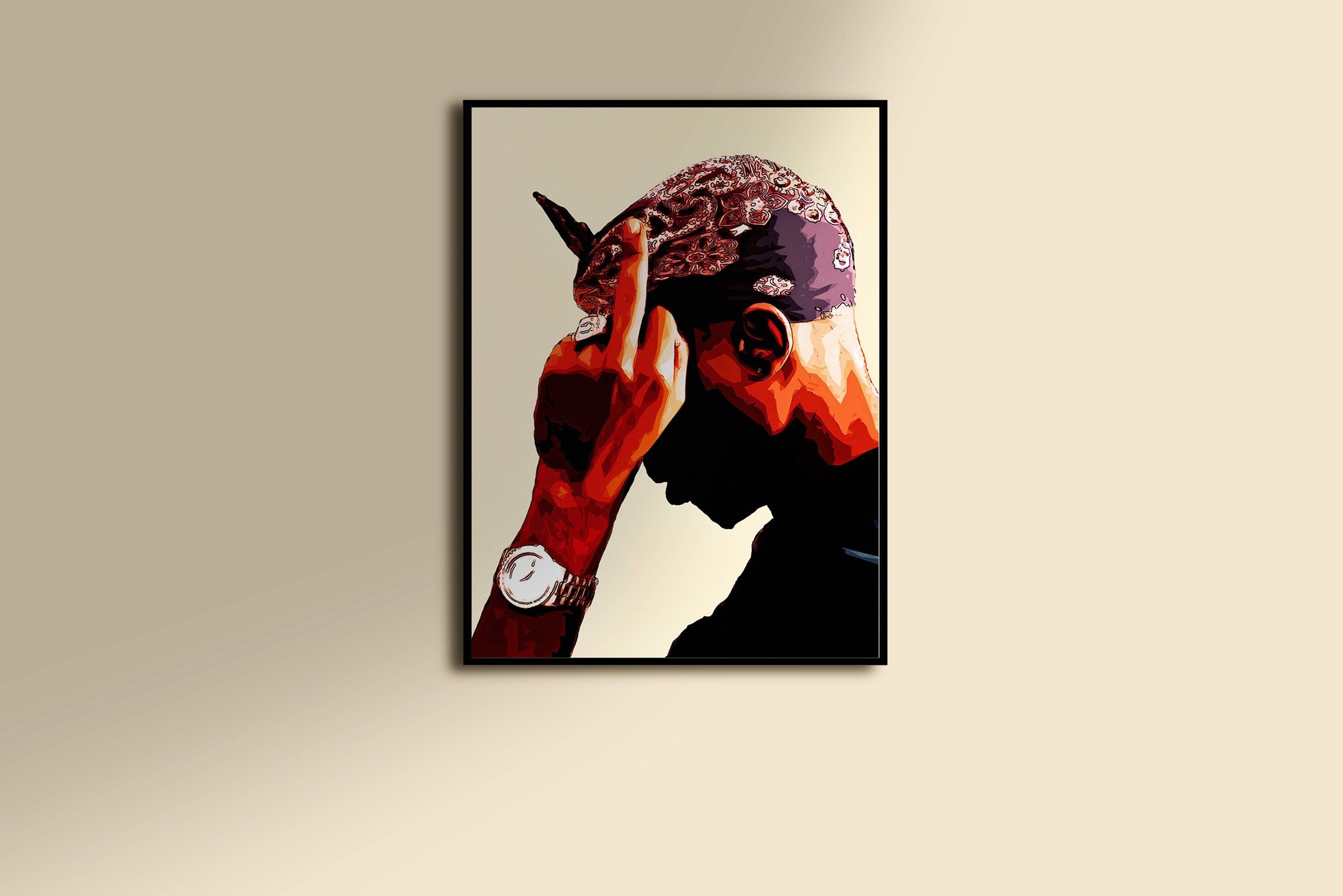 POSTER Tupac Poster, Tupac Wall Art, Hip Hop Office Decor, 2Pac , Tupac ...
