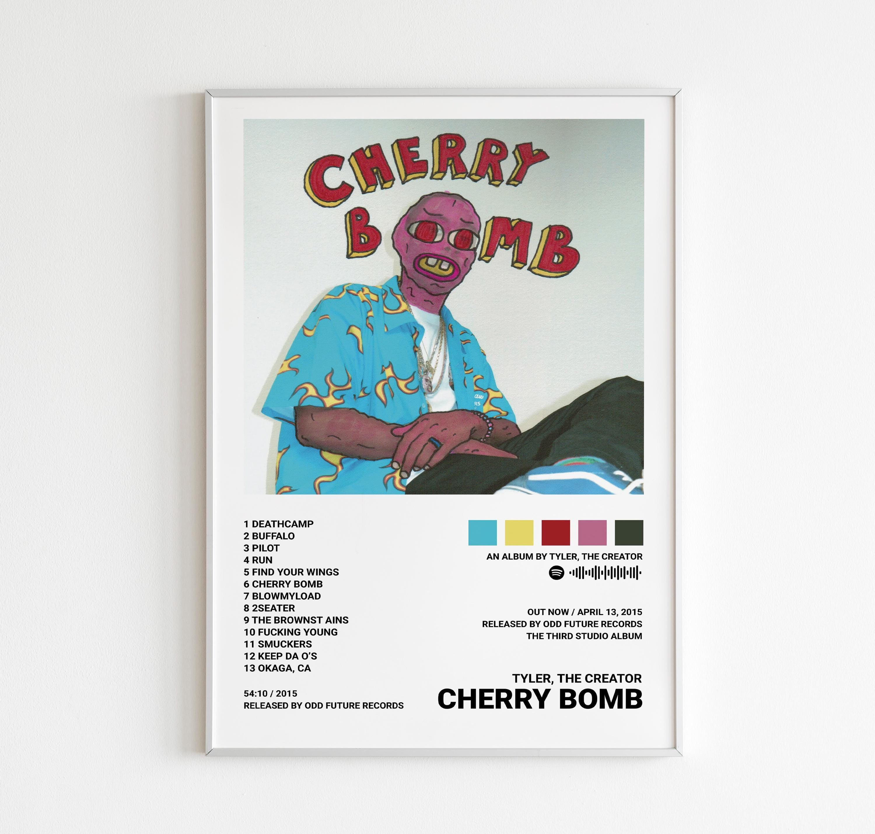 POSTER Tyler The Creator Album Poster, Cherry Bomb Album Cover Print ...