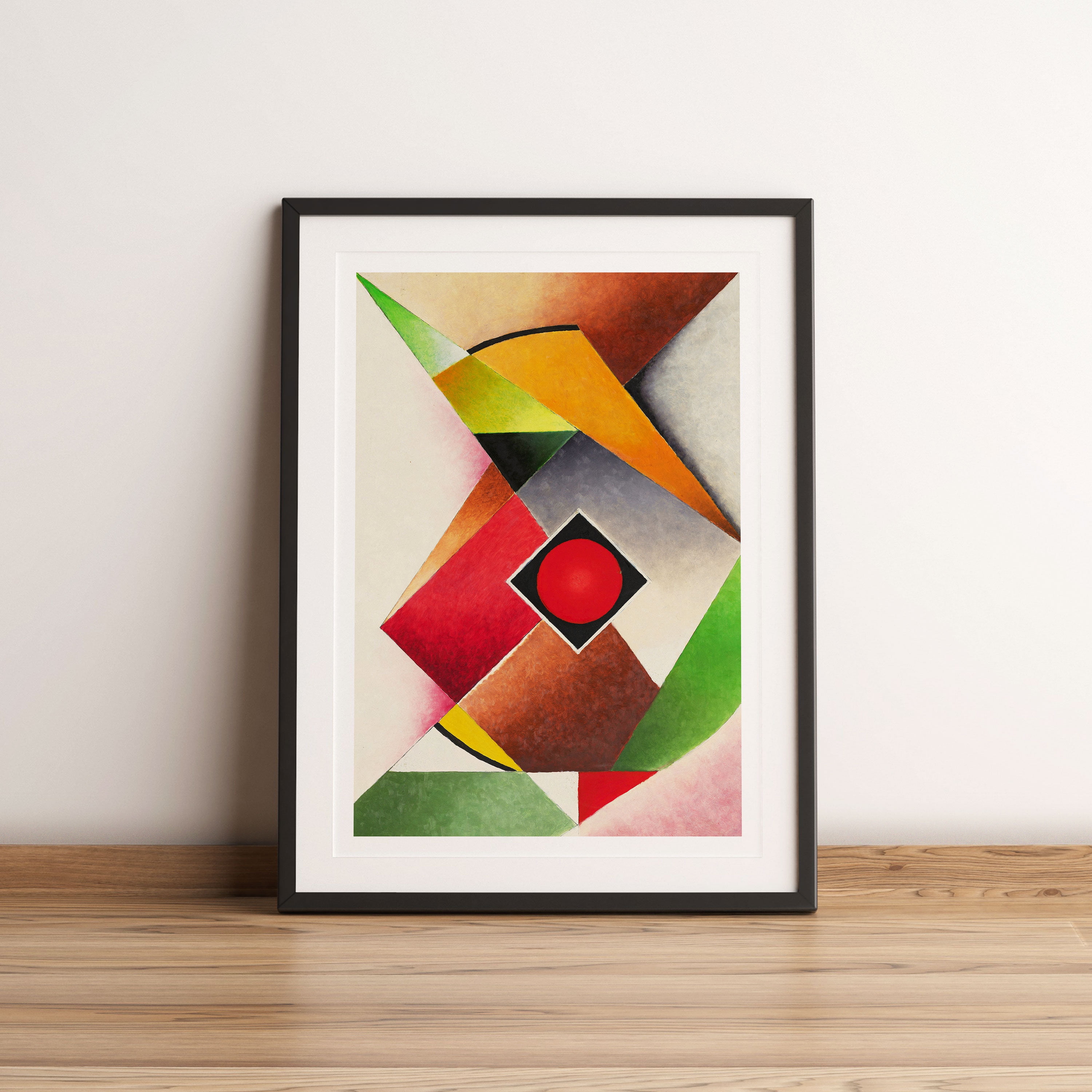 POSTER Untitled (Constructivist image with red sphere in black square ...