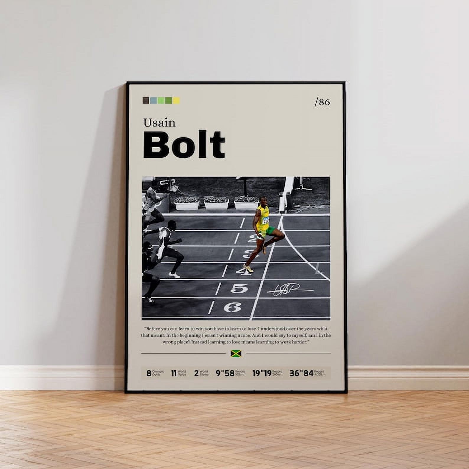 POSTER Usain Bolt Poster Wall Art, Track and Field Athlete Print ...